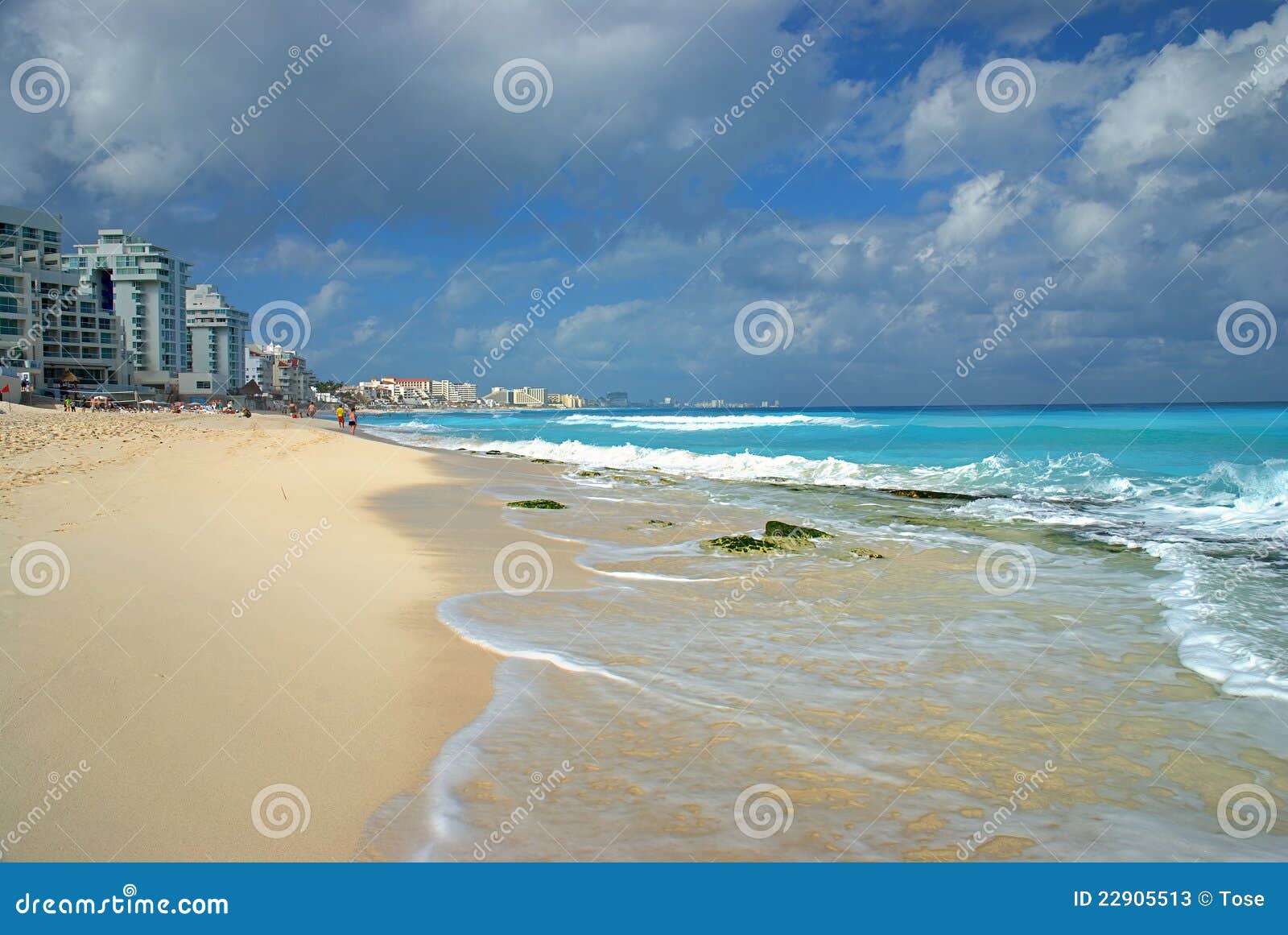 Beach in Cancun, Mexico stock image. Image of sunny, coastline - 22905513