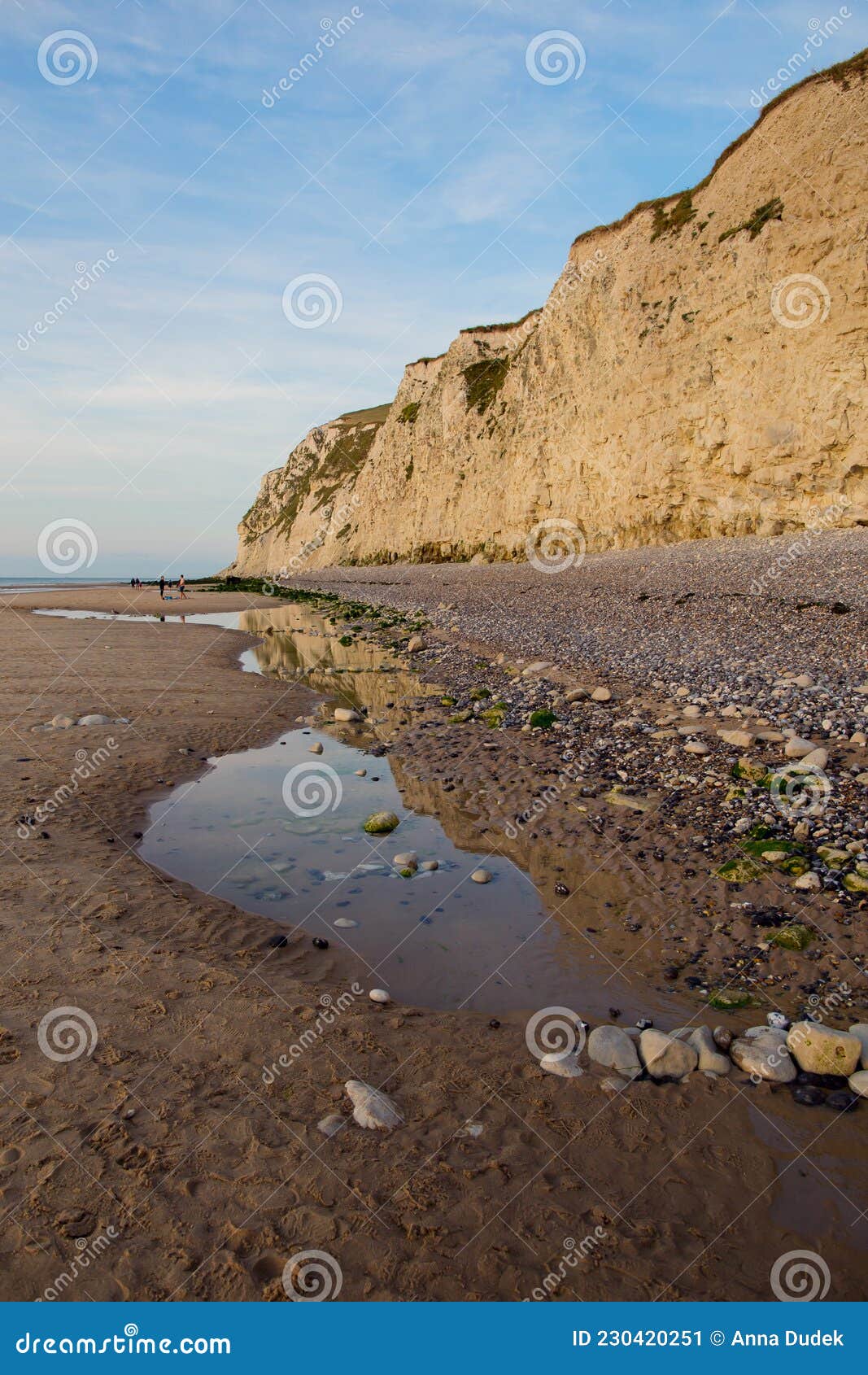 Beach in Cap Blanc Nez, France Stock Image - Image of light, dark ...