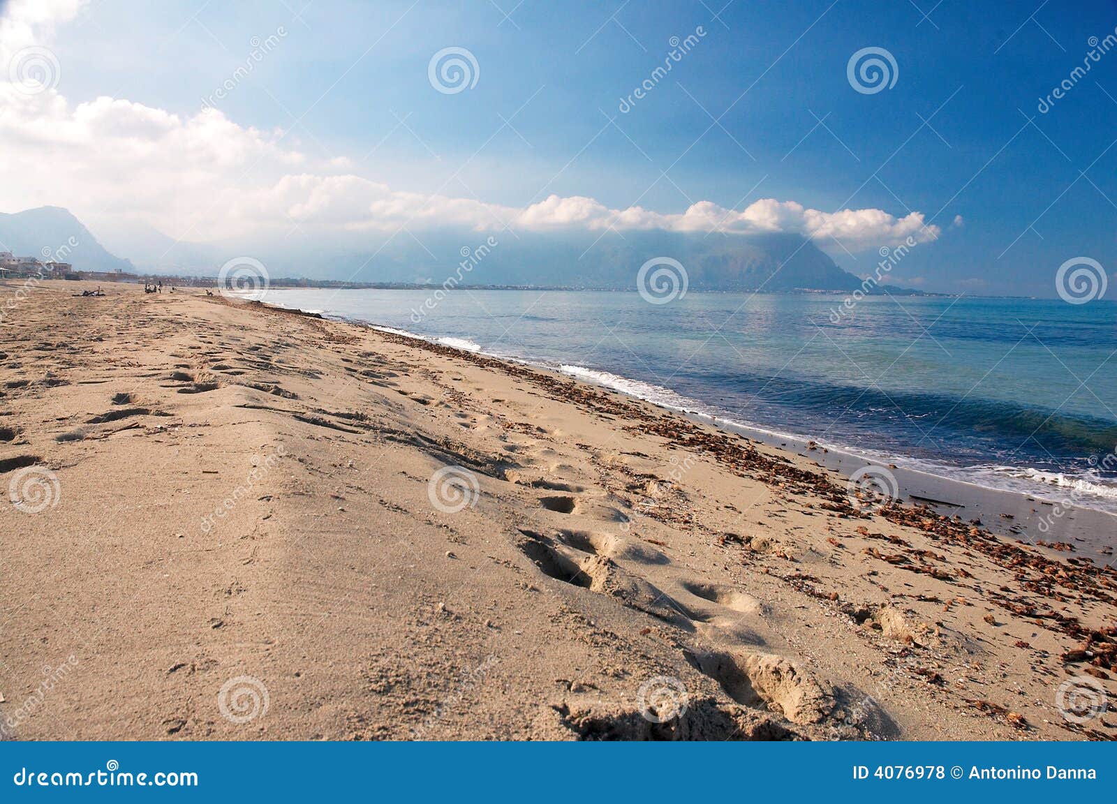 Beach of capaci stock photo. Image of sand, mediterranean - 4076978