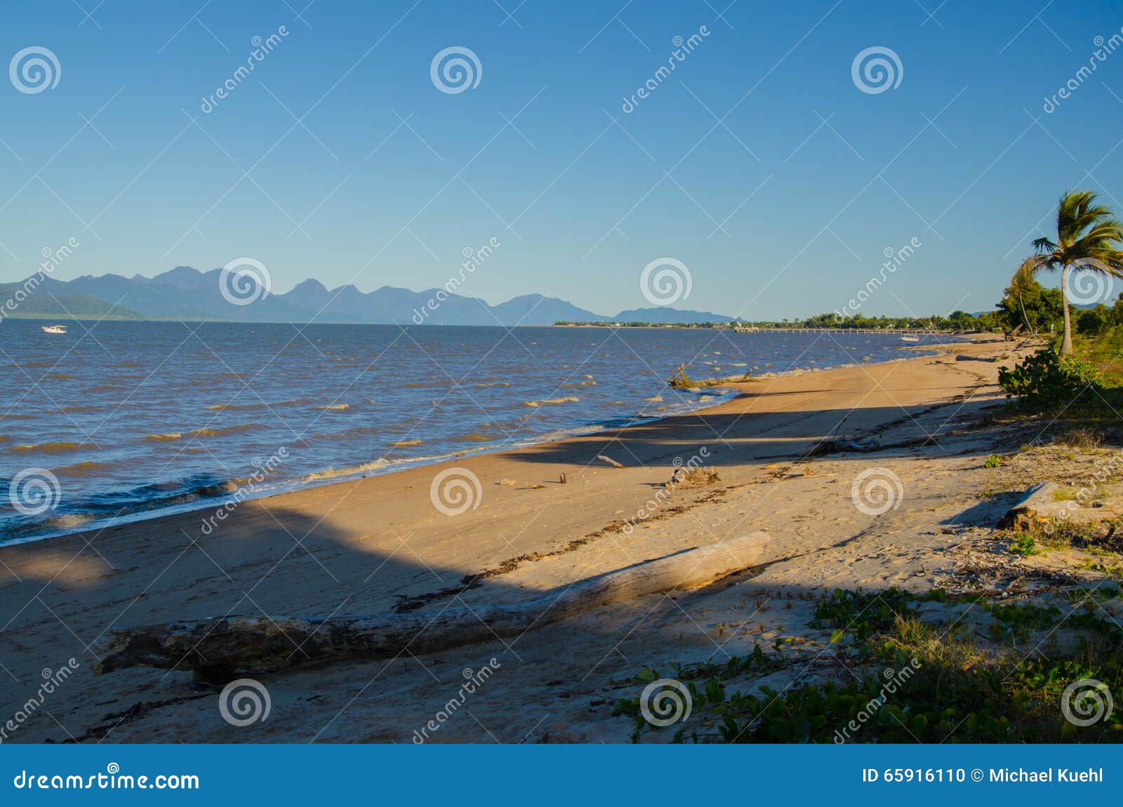 The beach of Cardwell stock photo. Image of spare, escaping - 65916110