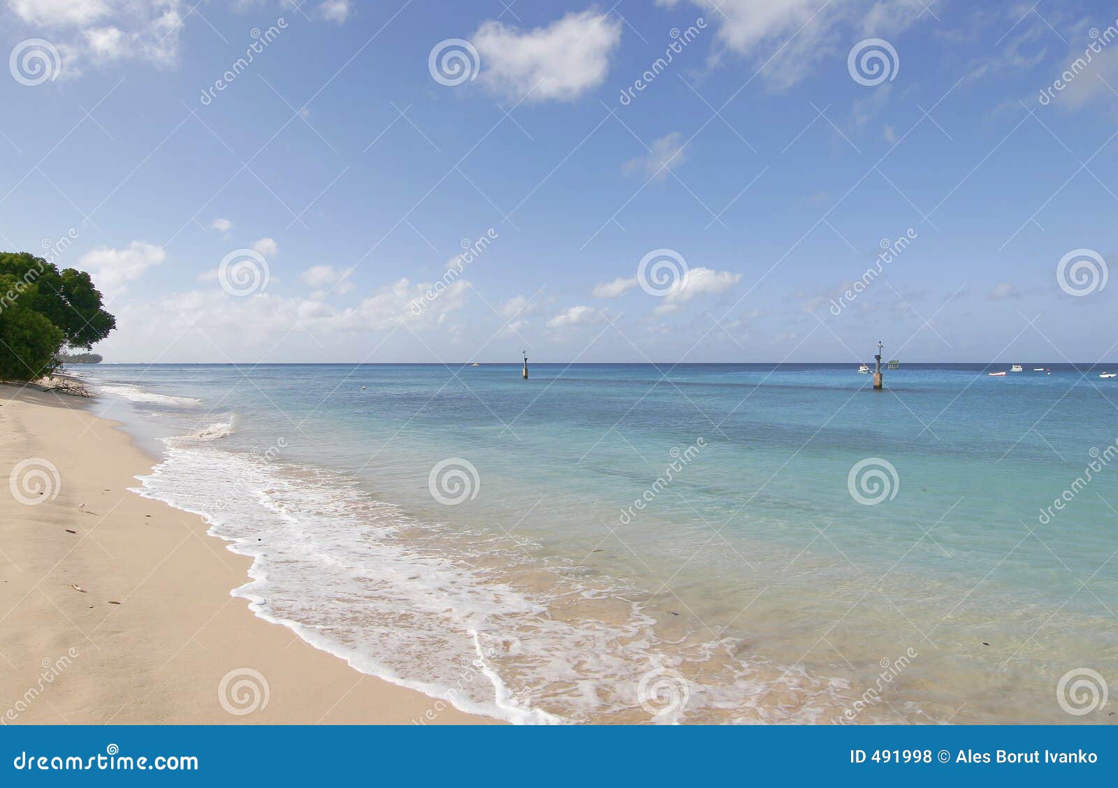 Beach in caribbean sea stock photo. Image of beach, caribbean - 491998
