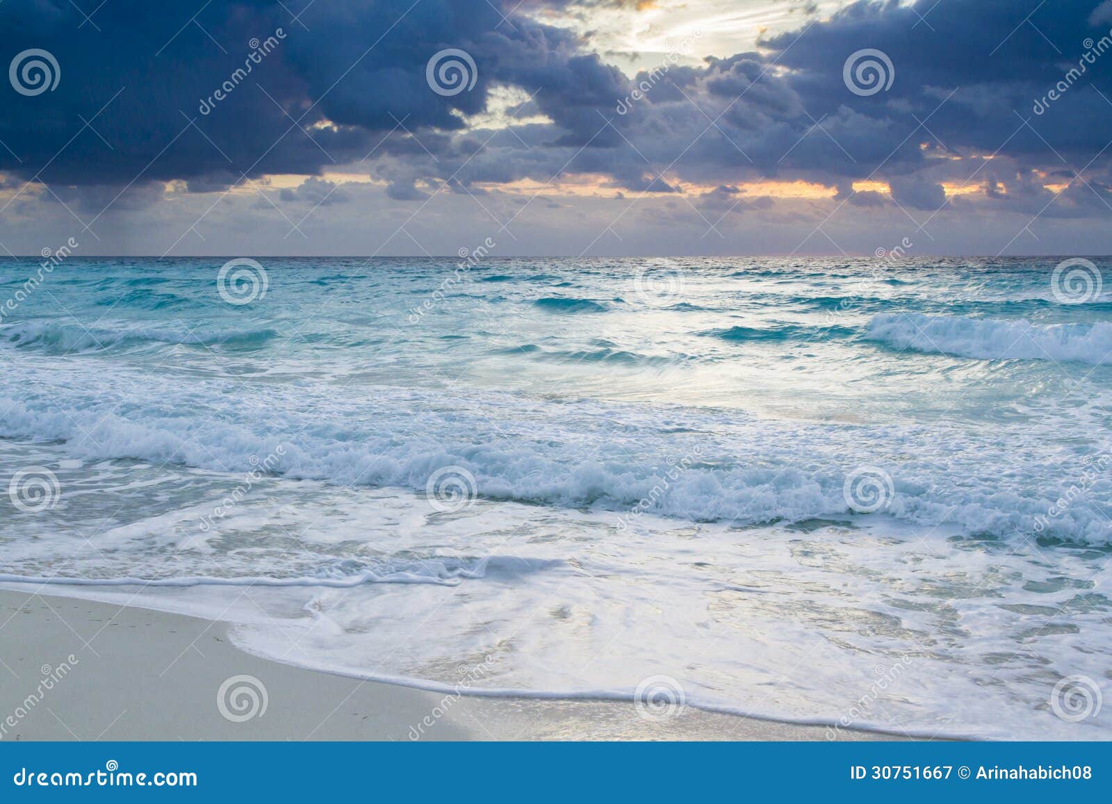 Beach of the Caribbean Sea stock image. Image of color - 30751667