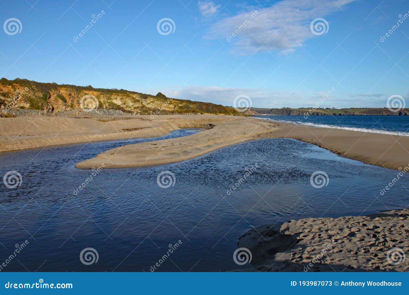 The Beach at Carlyon Bay in Cornwall. Close by is the Now Derelict ...