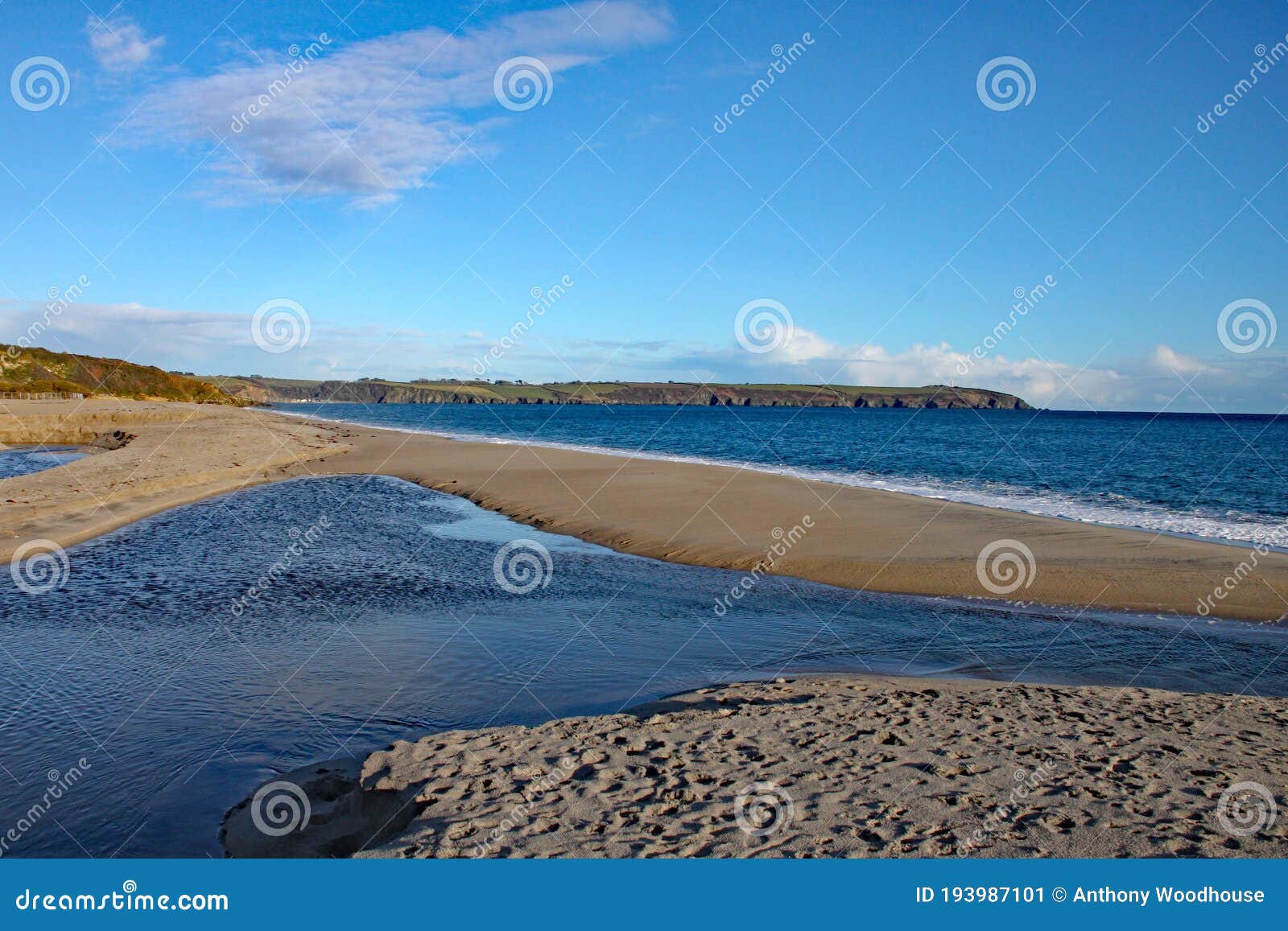 The Beach at Carlyon Bay in Cornwall. Close by is the Now Derelict ...
