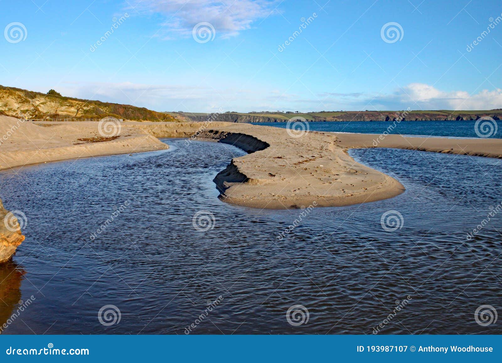 The Beach at Carlyon Bay in Cornwall. Close by is the Now Derelict ...