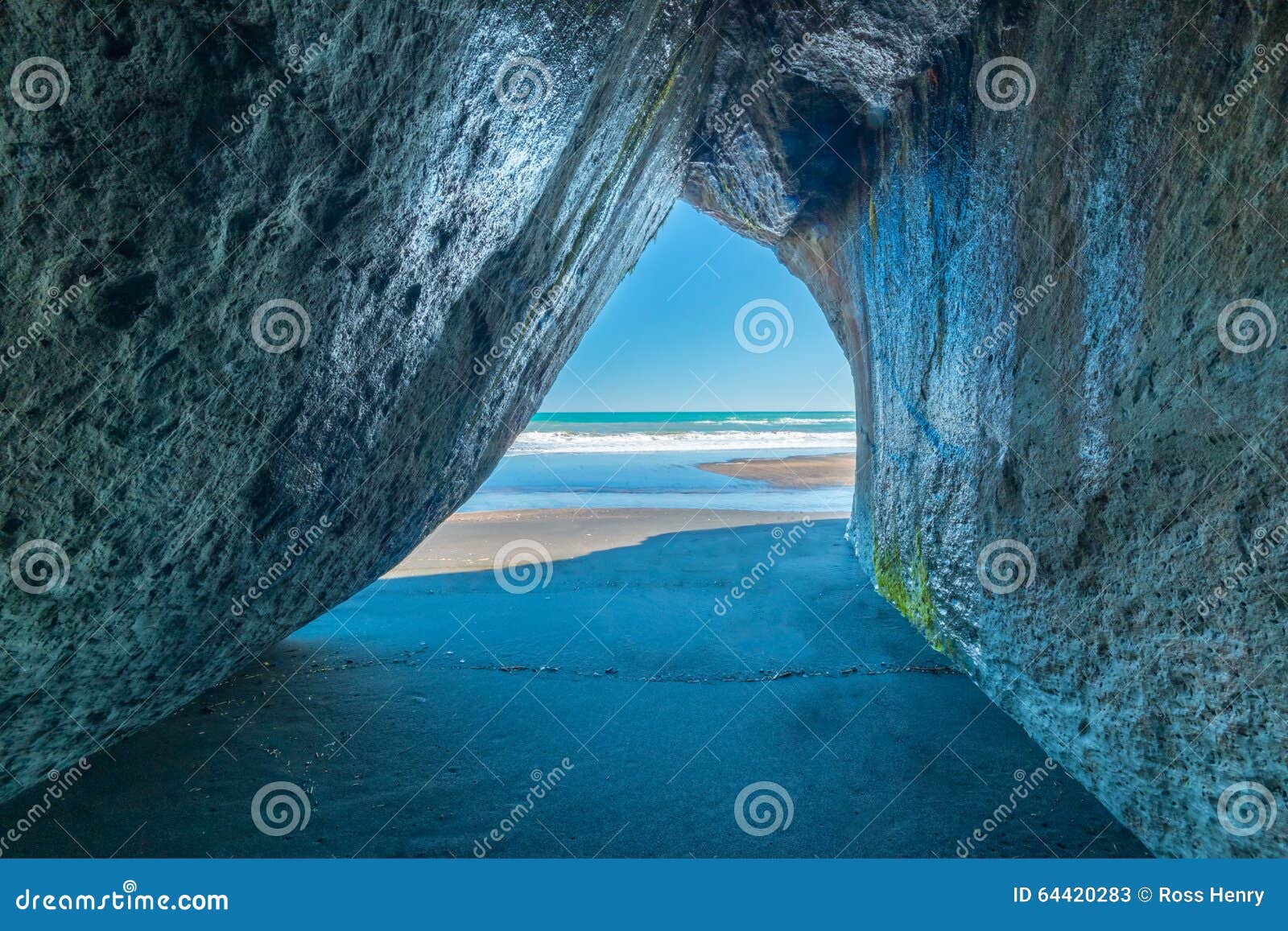 Beach Cave stock image. Image of cliff, outdoor, seascape - 64420283