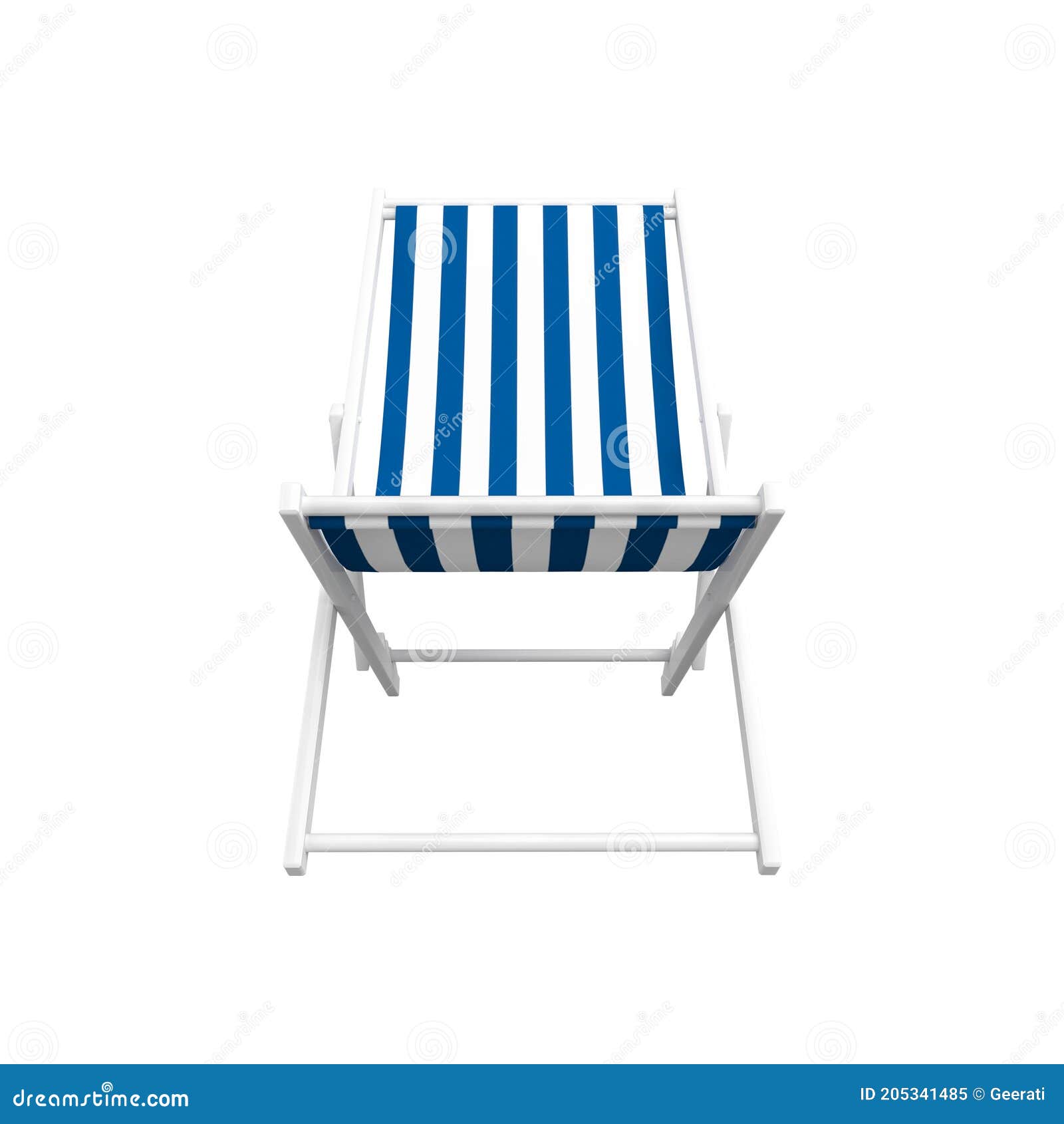 Beach Chair Isolated on White Background with CLIPPING PATH, 3d ...