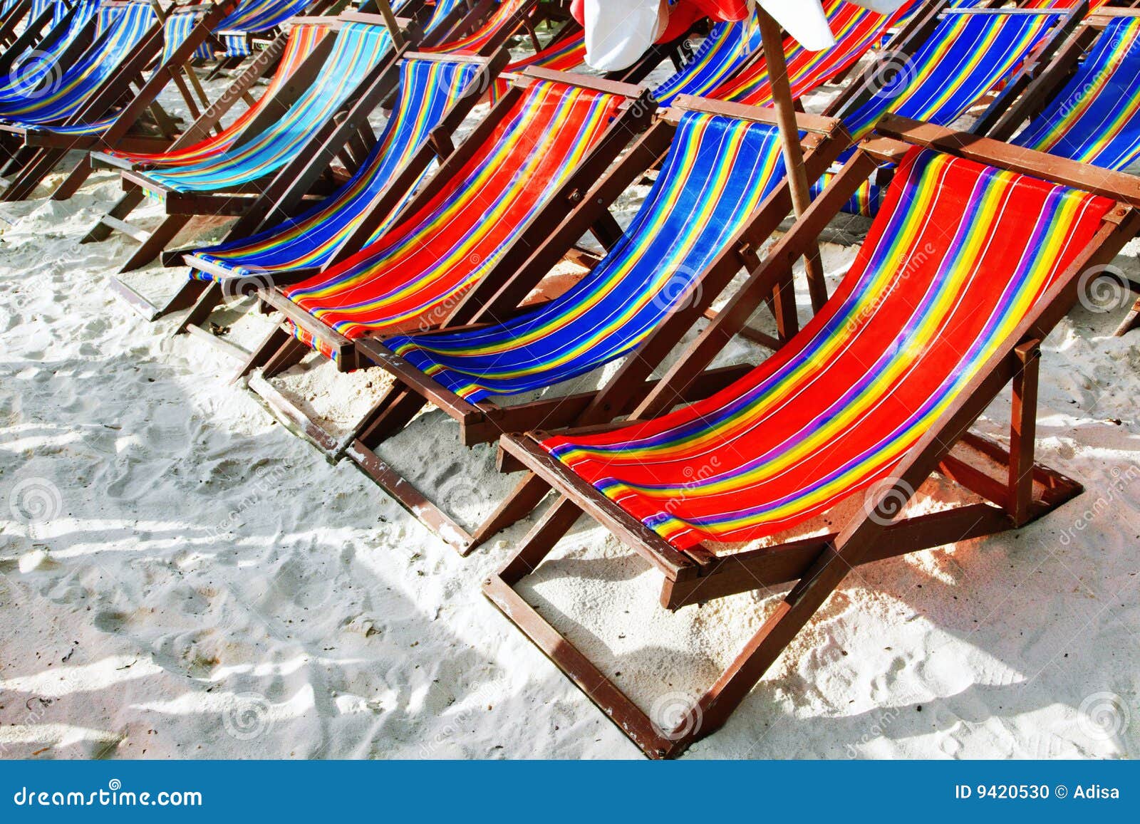 Beach chairs stock photo. Image of calm, beach, background - 9420530