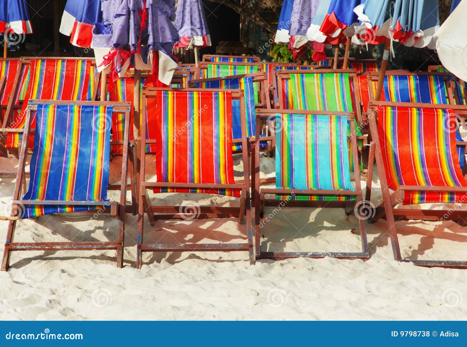 Beach chairs stock photo. Image of pattern, coastline - 9798738