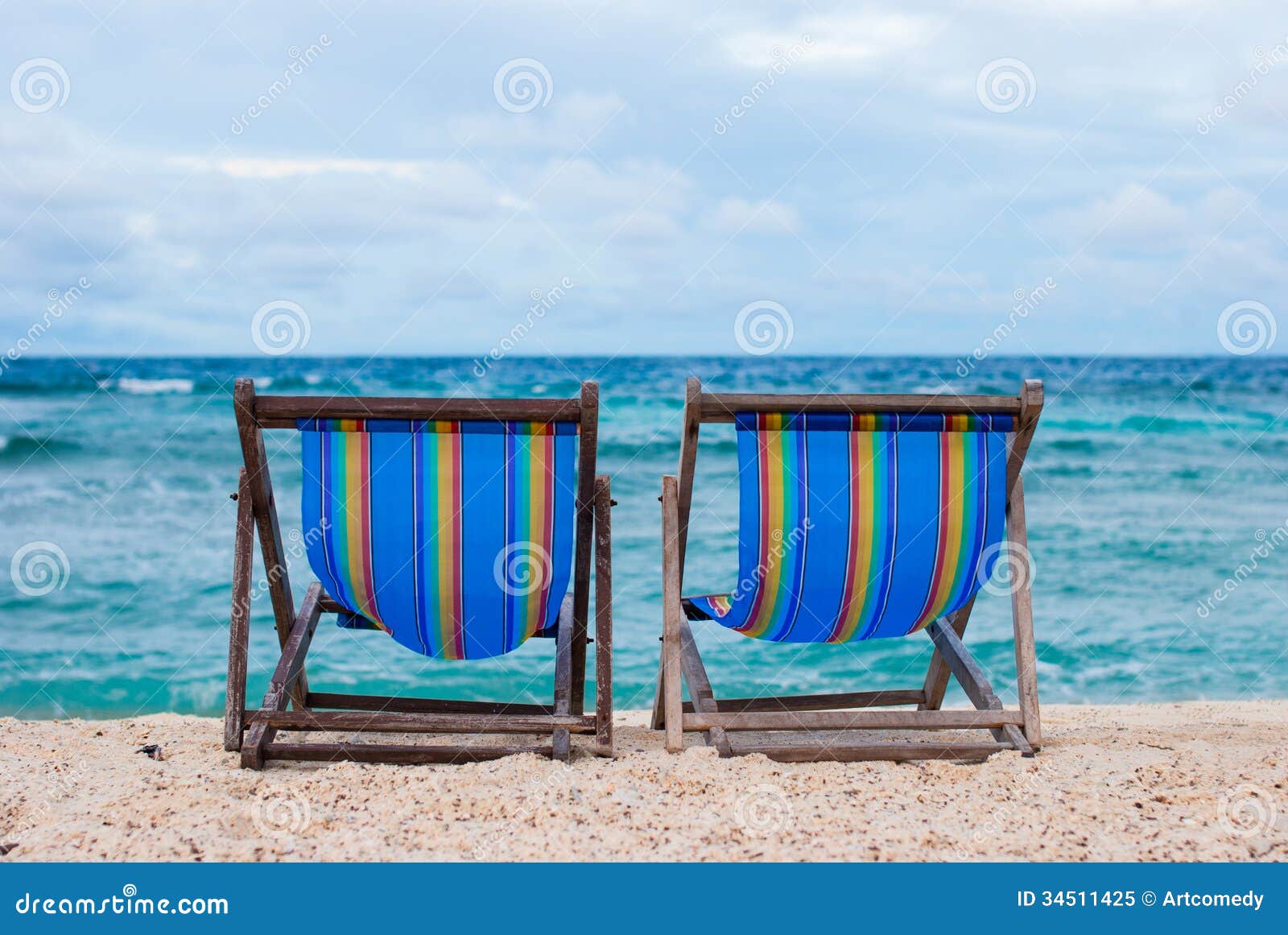 Beach Chairs stock image. Image of beach, ocean, view - 34511425