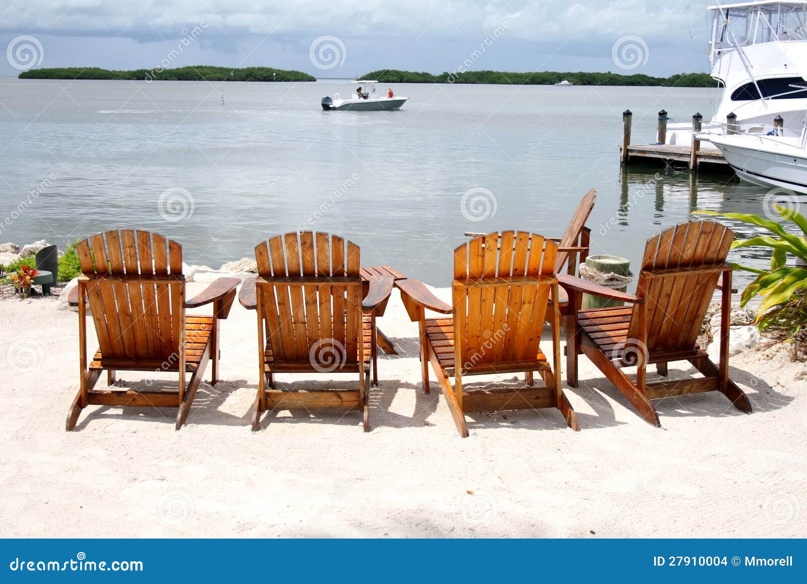 Beach Chairs and Perfect Ocean View Stock Photo - Image of florida ...