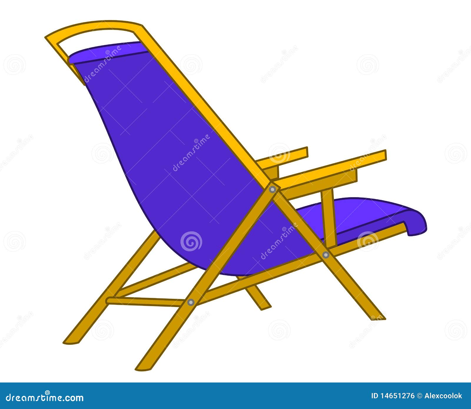 Beach Chaise Longue Vector Cartoon Illustration. | CartoonDealer.com ...