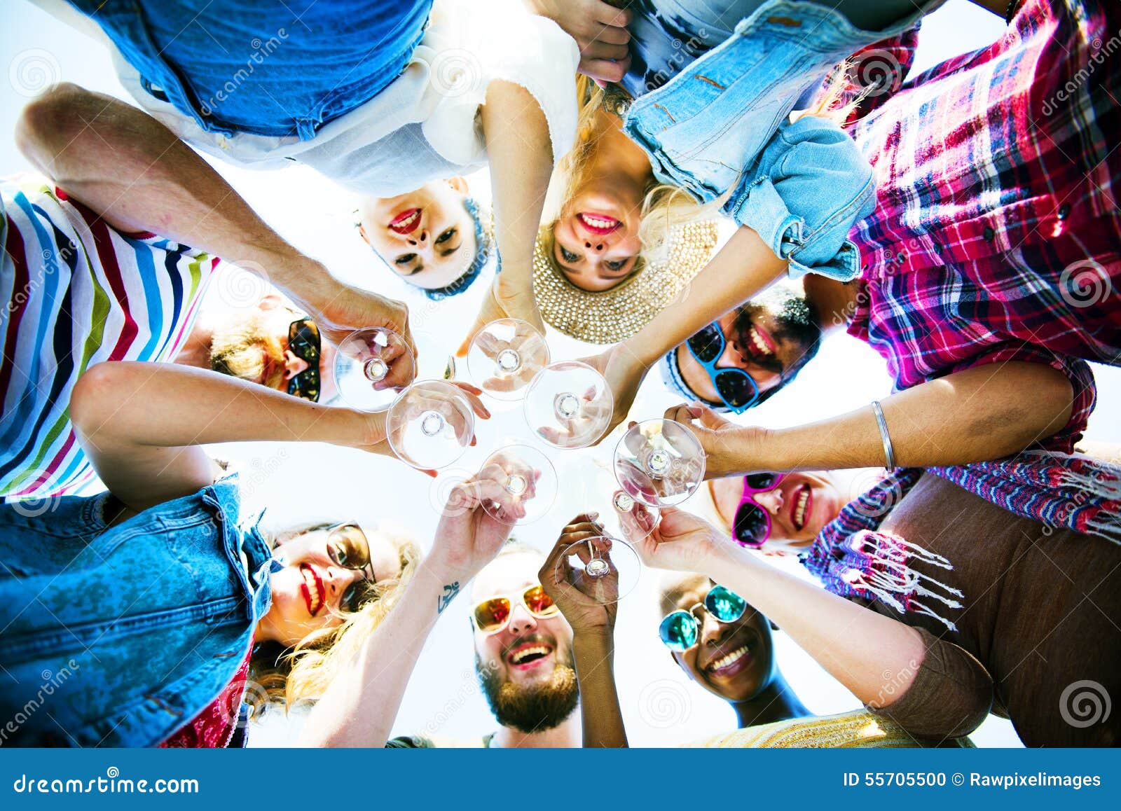 Beach Cheers Celebration Friendship Summer Fun Concept Stock Photo ...