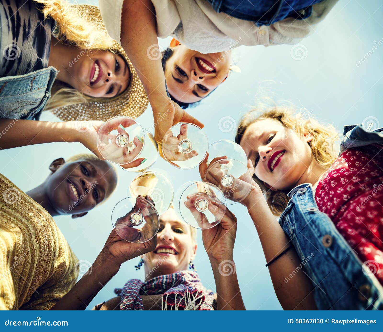 Beach Cheers Celebration Friendship Summer Fun Concept Stock Photo ...
