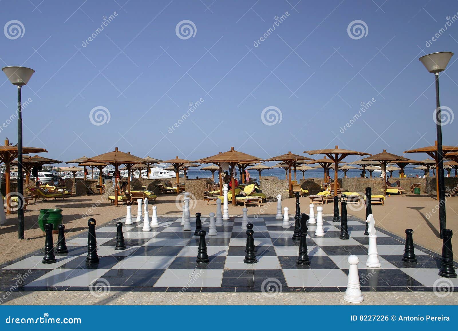 Beach chess stock photo. Image of game, black, blue, chess - 8227226