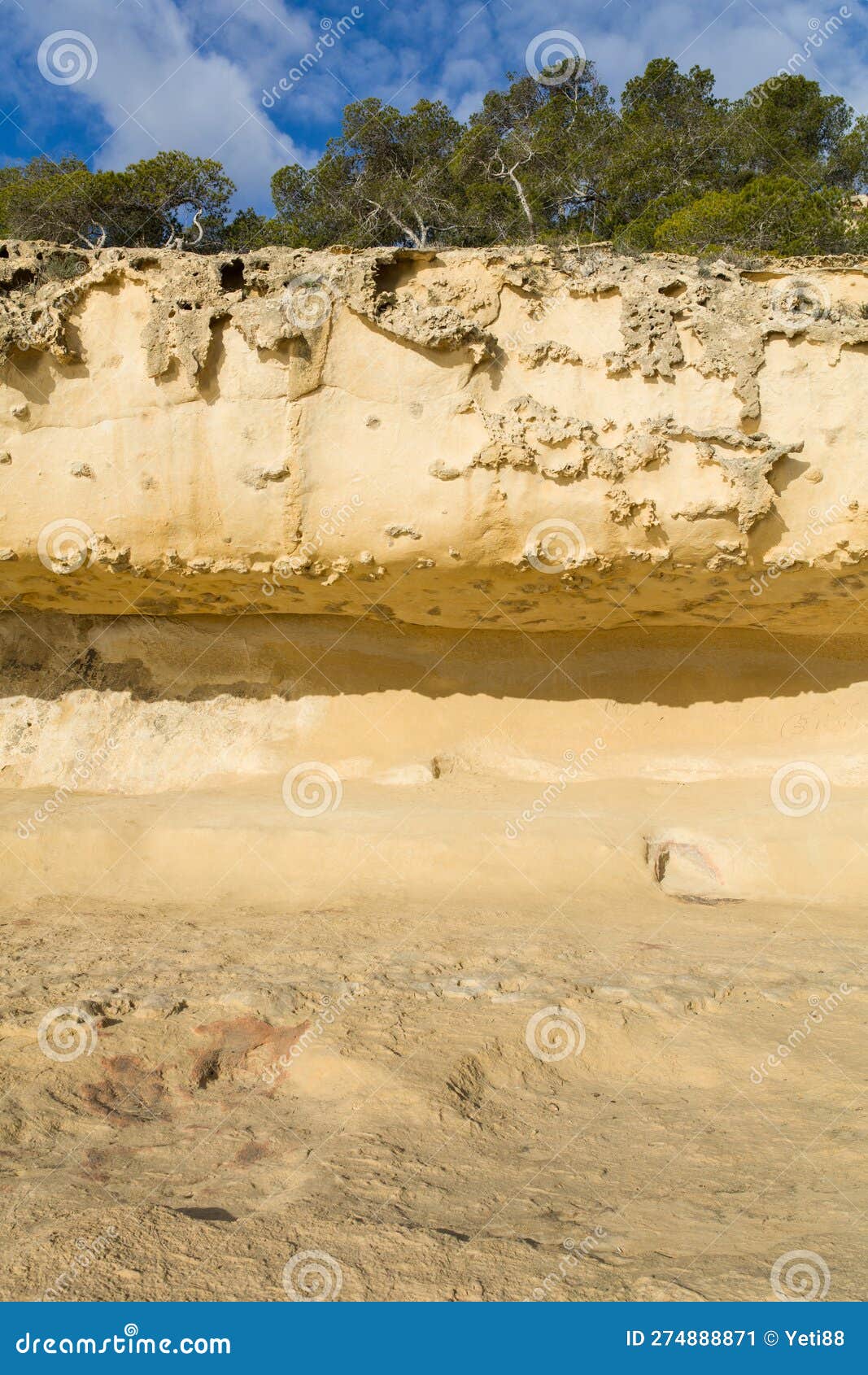 Beach clay rock stock image. Image of sand, geology - 274888871