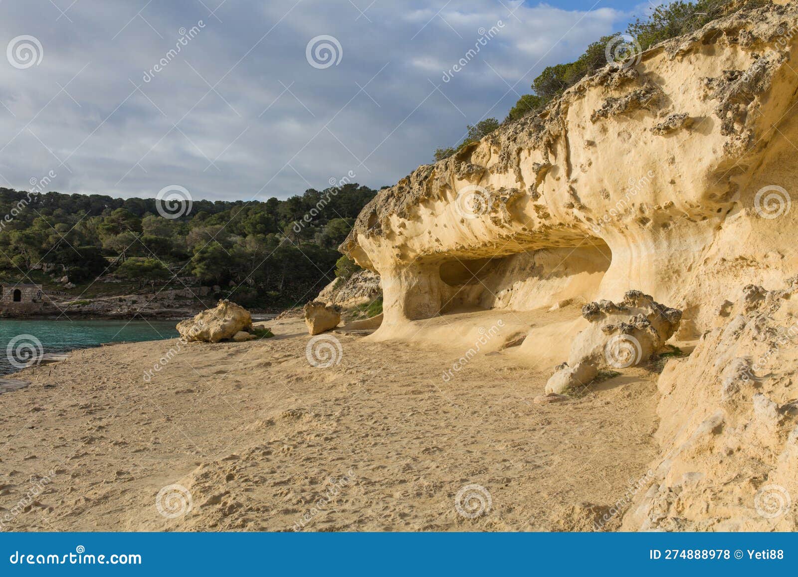 Beach clay rock stock photo. Image of europe, spain - 274888978