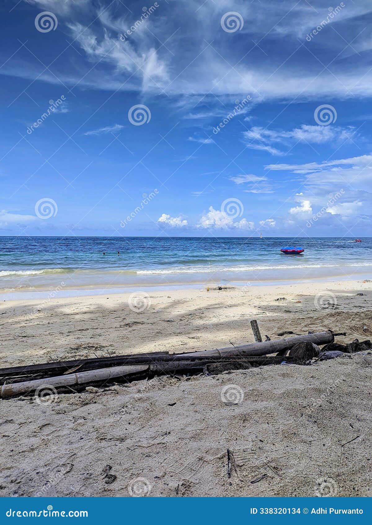 Beach with Clean Sand and Clear Sky Stock Photo - Image of beach ...