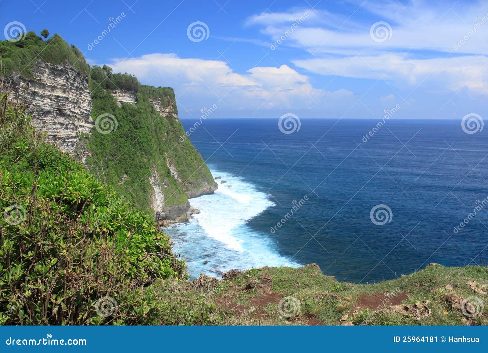Beach Cliff in Bali Island Uluwatu Stock Image - Image of highland ...