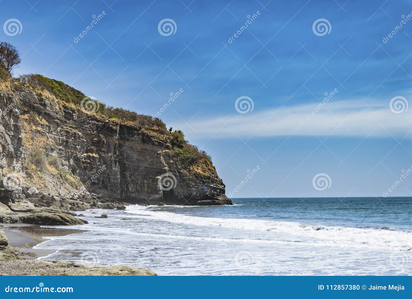 Beach Cliff with a Beautiful Sky Stock Photo - Image of destination ...