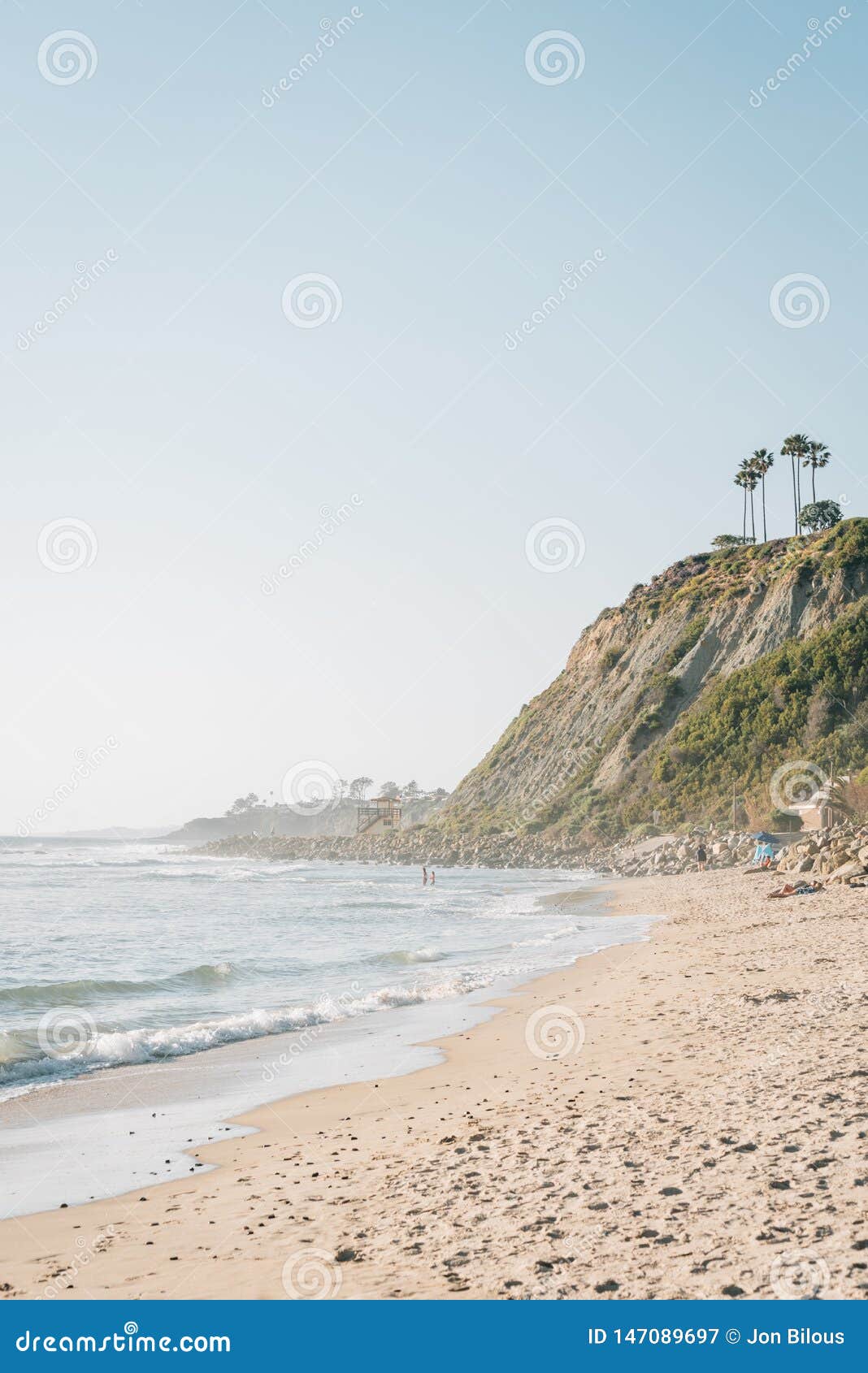 Beach and Cliffs at Strand Beach in Dana Point, Orange County ...