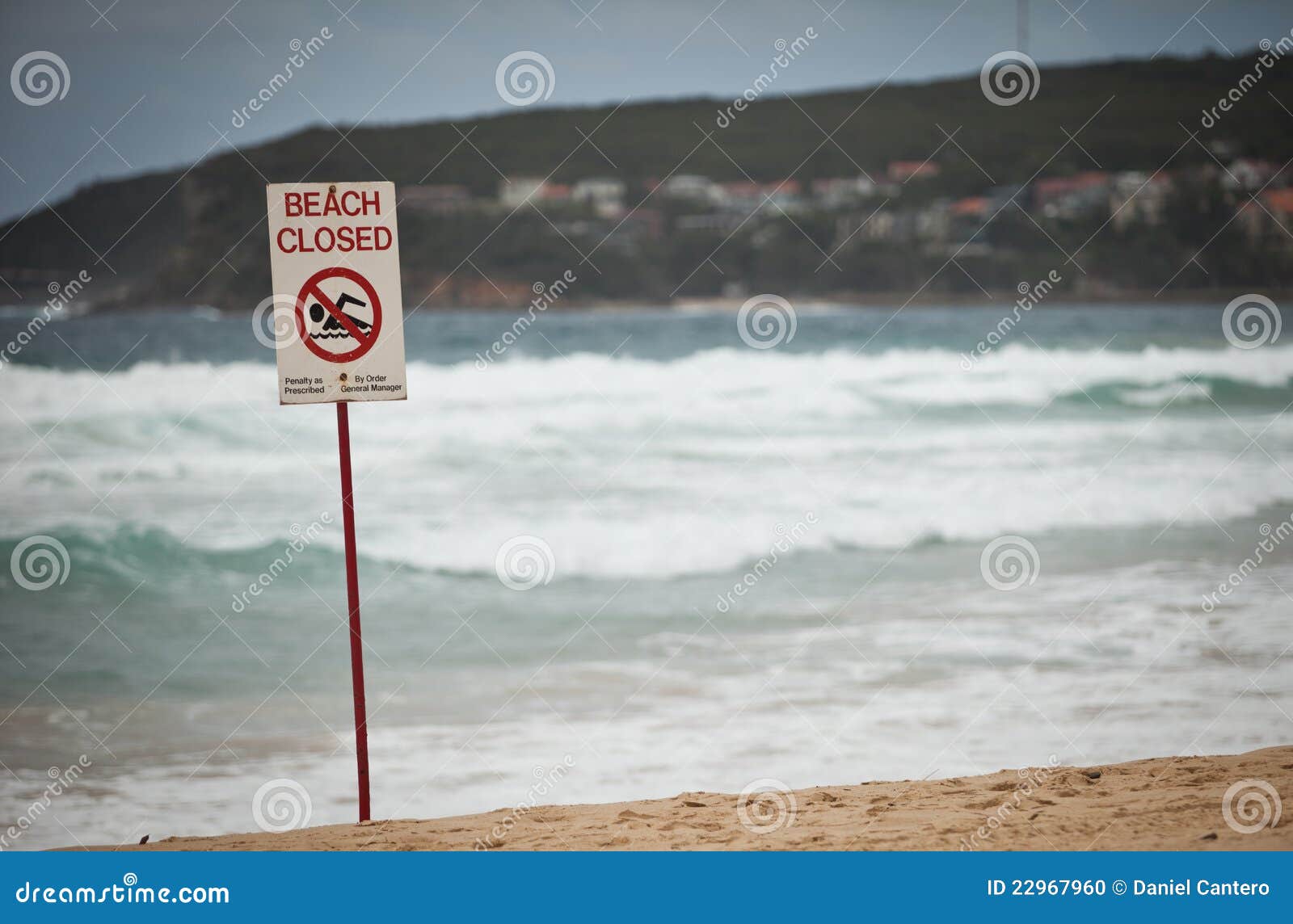 Beach closed editorial image. Image of sign, safety, water - 22967960