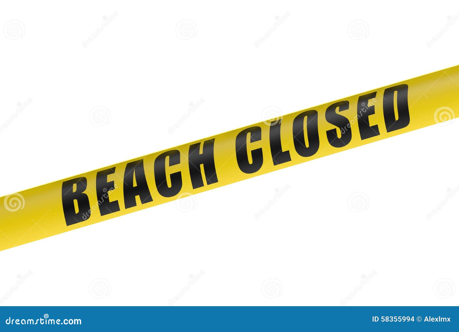 Beach Closed Line stock illustration. Illustration of warning - 58355994