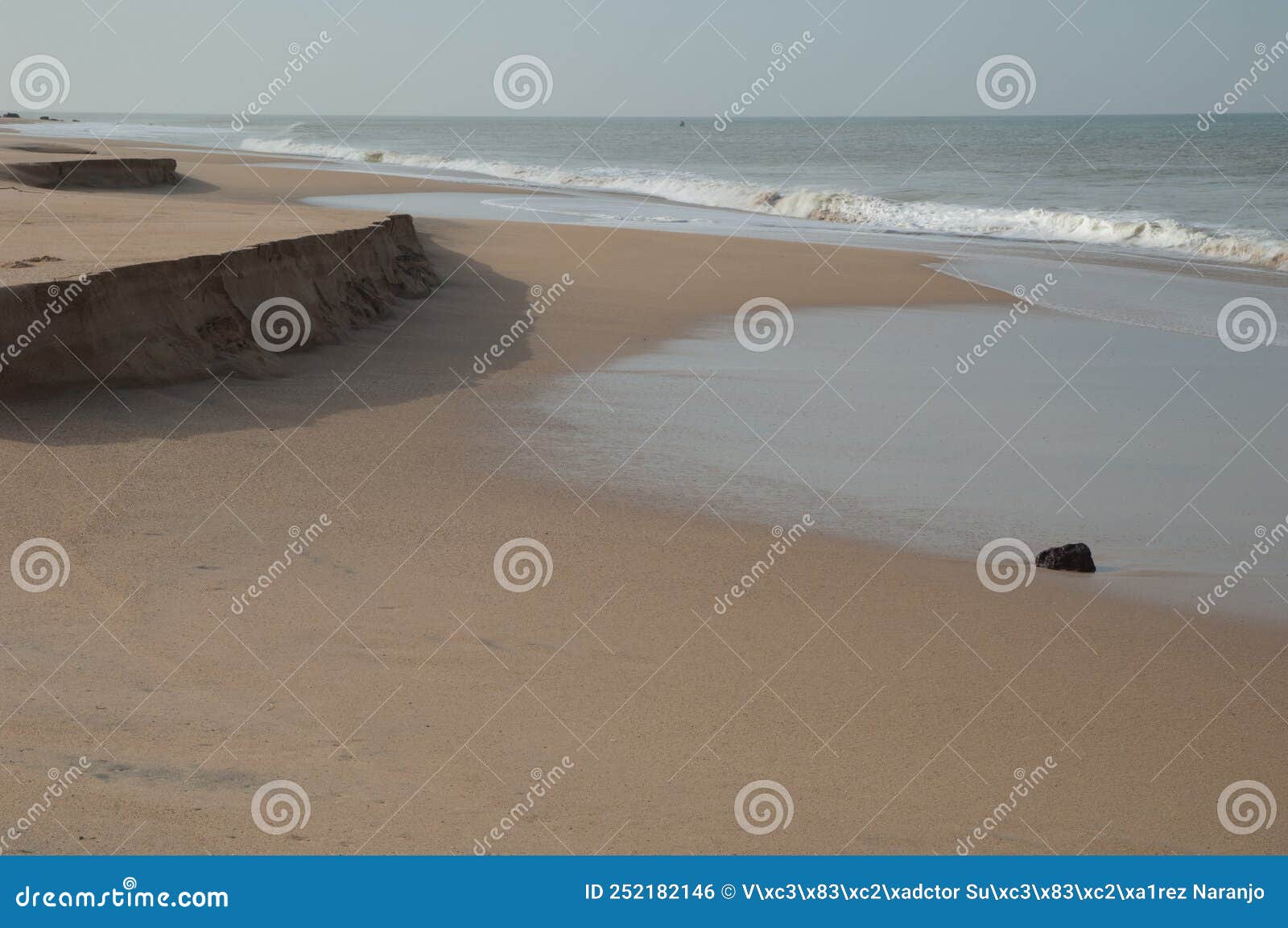 Sandy Beach in the Coast of Popenguine. Stock Photo - Image of africa ...