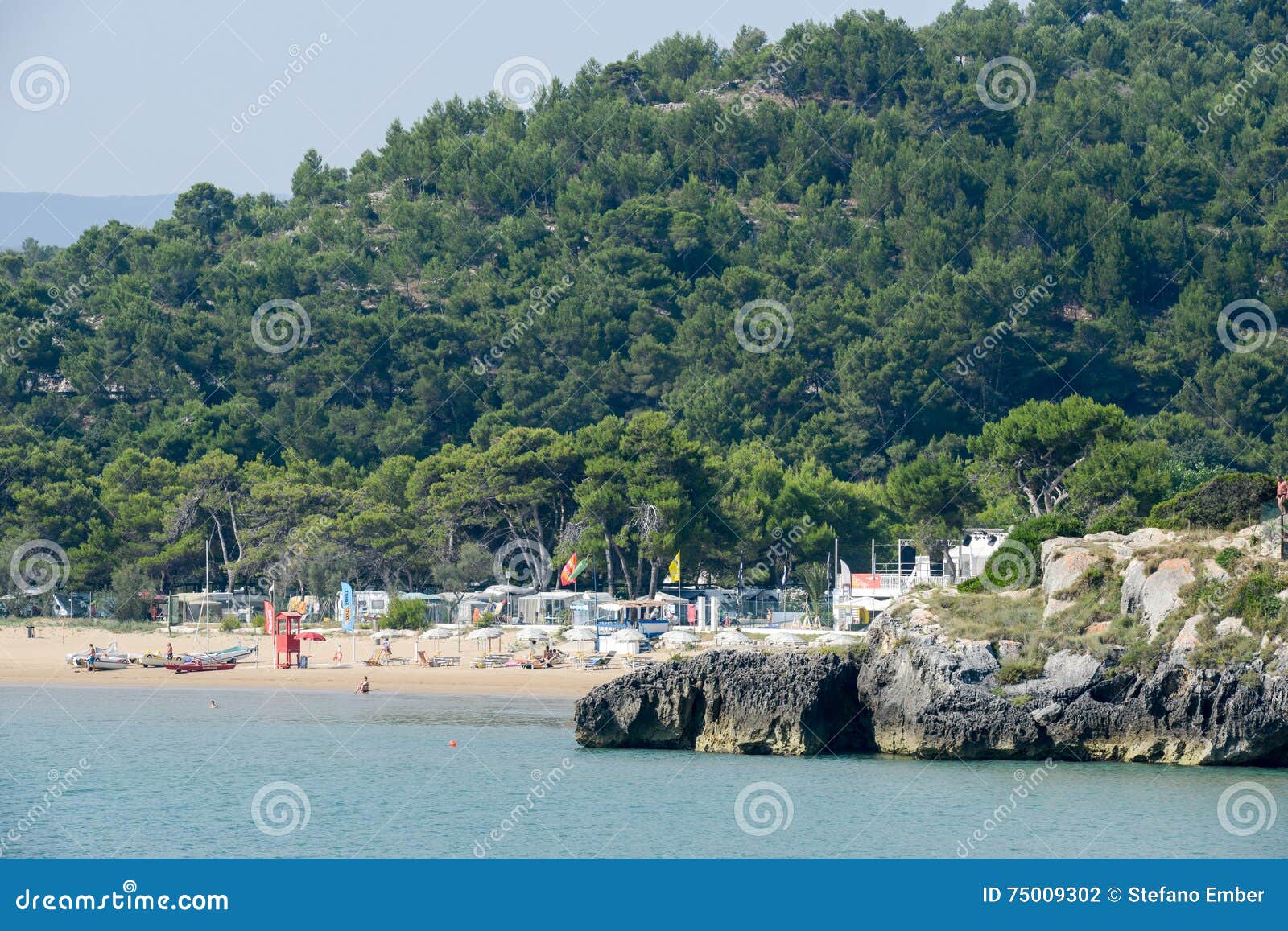 Beach on the Coast of Torre Canne on Puglia, Italy Editorial ...