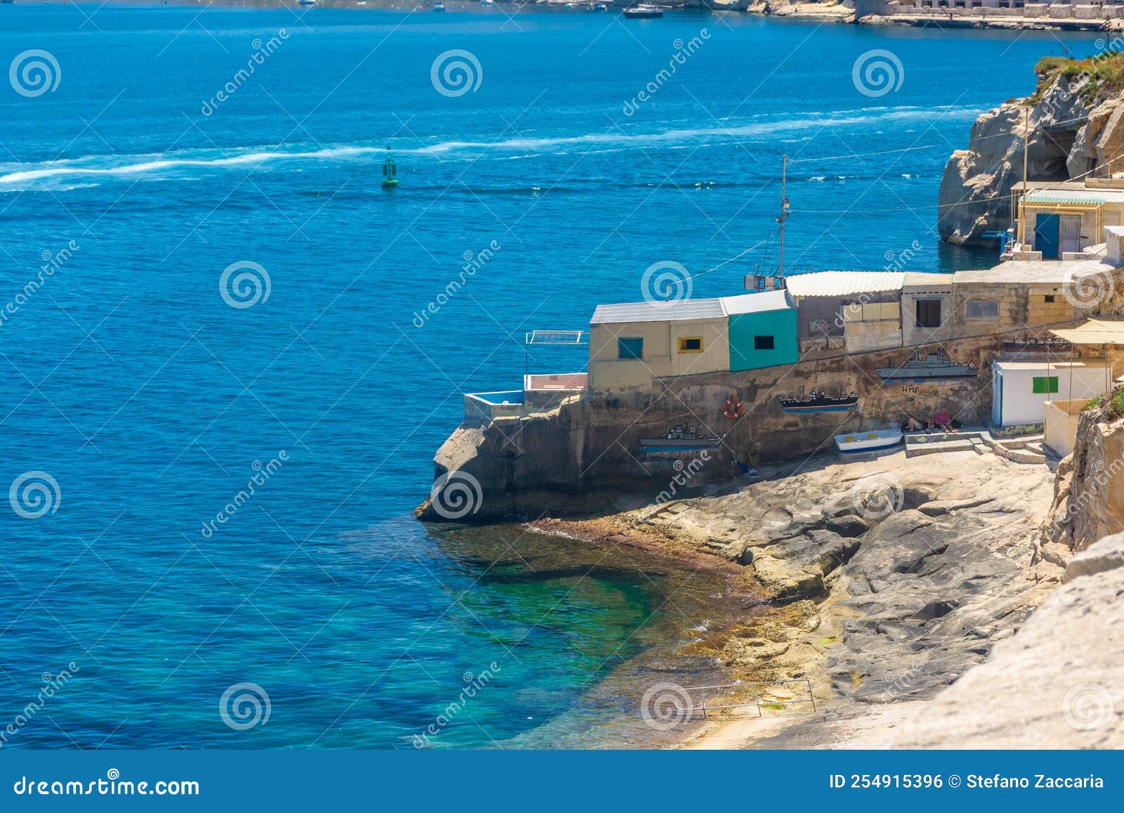 Beach in the Coast of Valletta, Malta Stock Photo - Image of famous ...