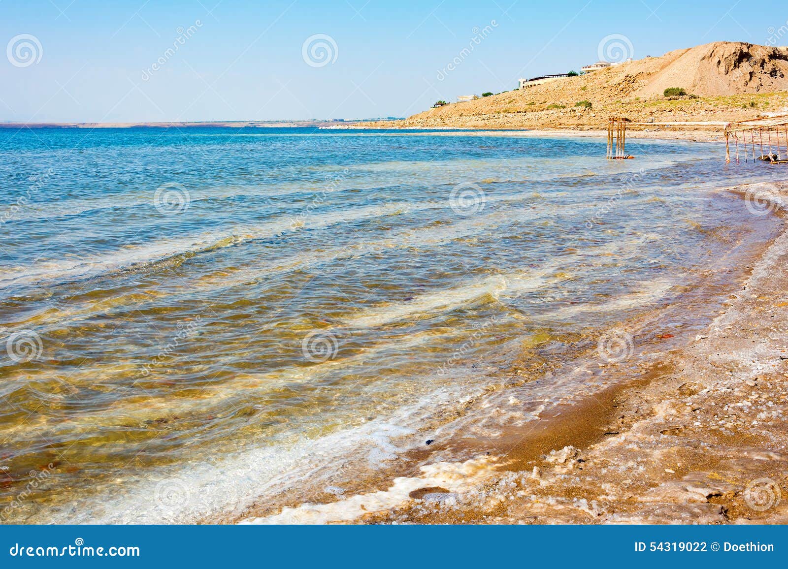 Beach Coastline of the Dead Sea in Jordan Stock Photo - Image of rock ...