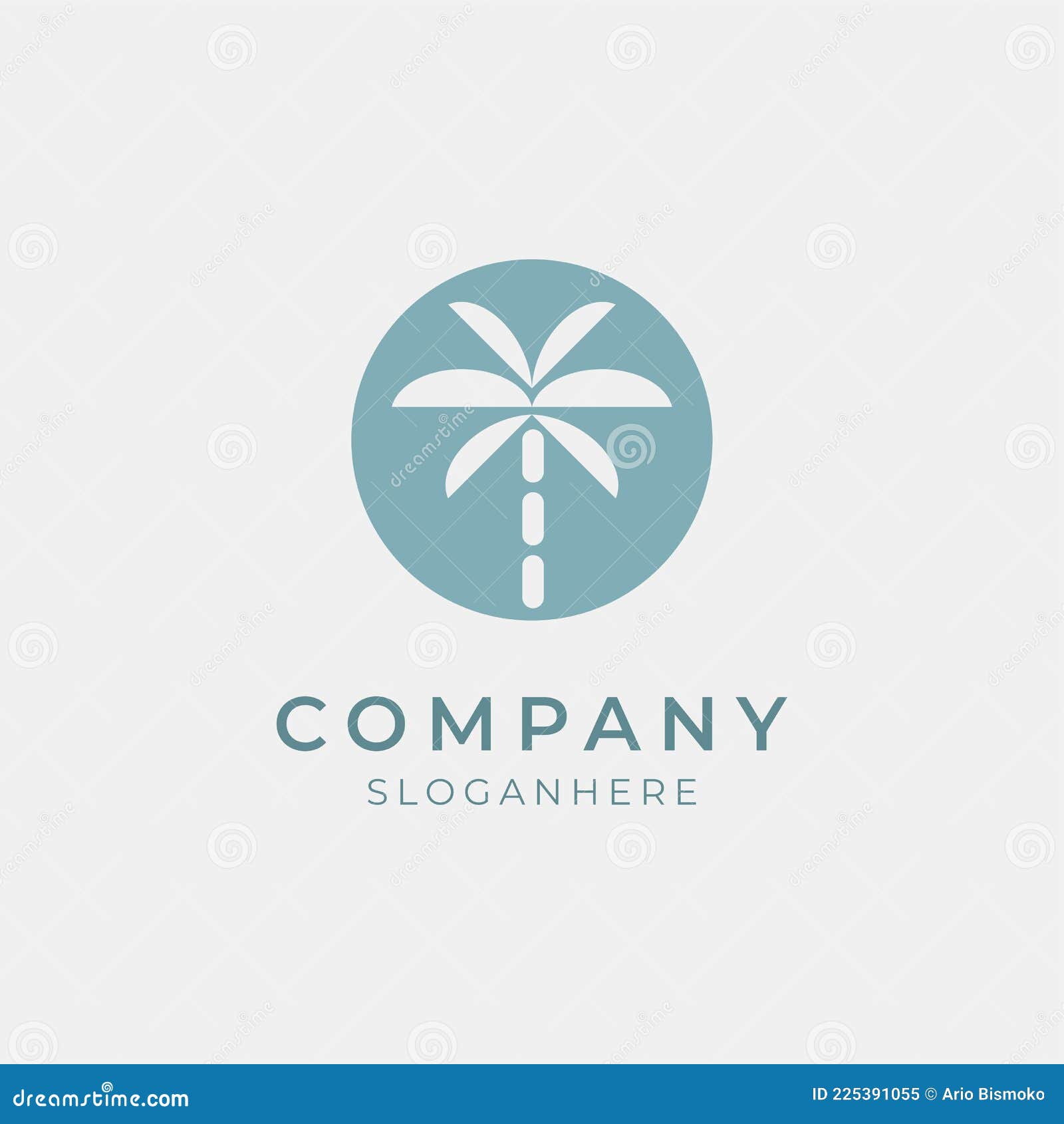 Beach Coconut Tree Logo Design Icon Stock Vector - Illustration of ...