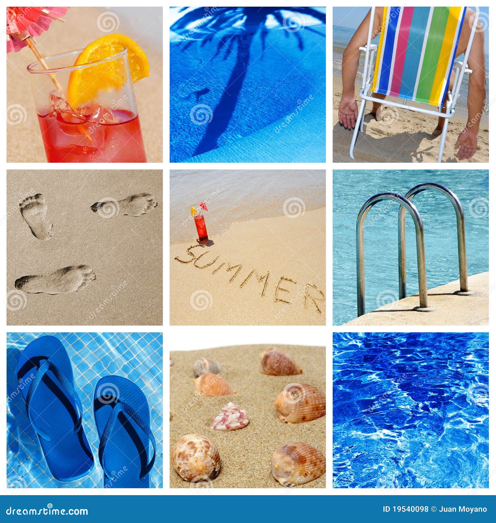 Sea And Beach Collage Royalty-Free Stock Photography | CartoonDealer ...