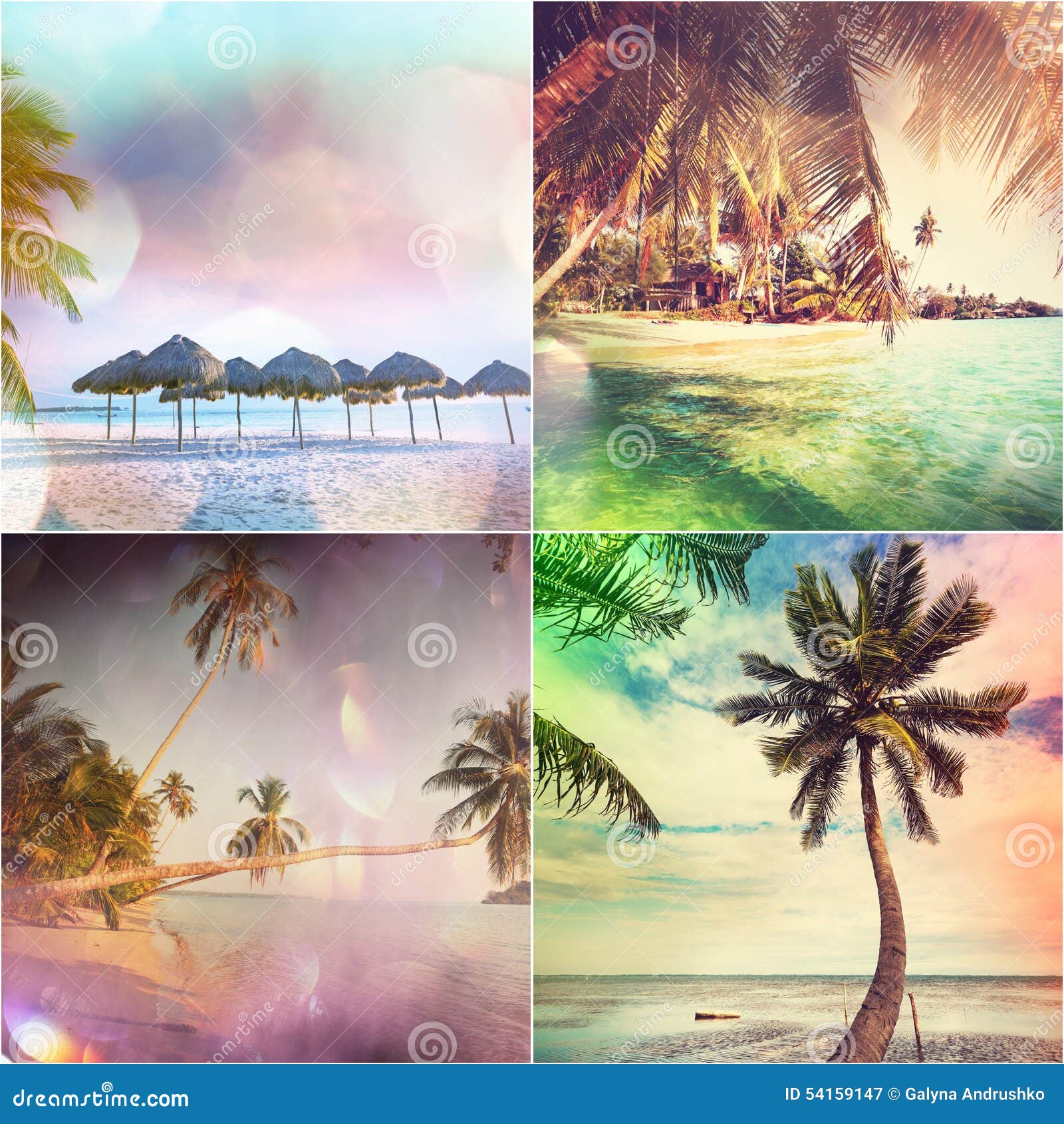 Beach collage stock image. Image of collage, summer, waterside - 54159147