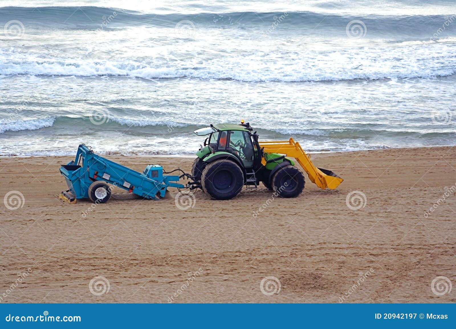 Beach Comber stock image. Image of beach, comber, tractor - 20942197