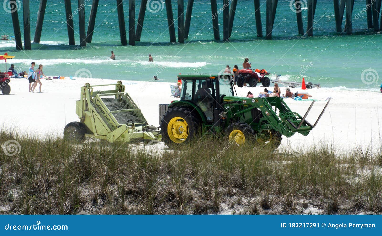 Beach Comber Machine on the Beach Editorial Photo - Image of sand ...