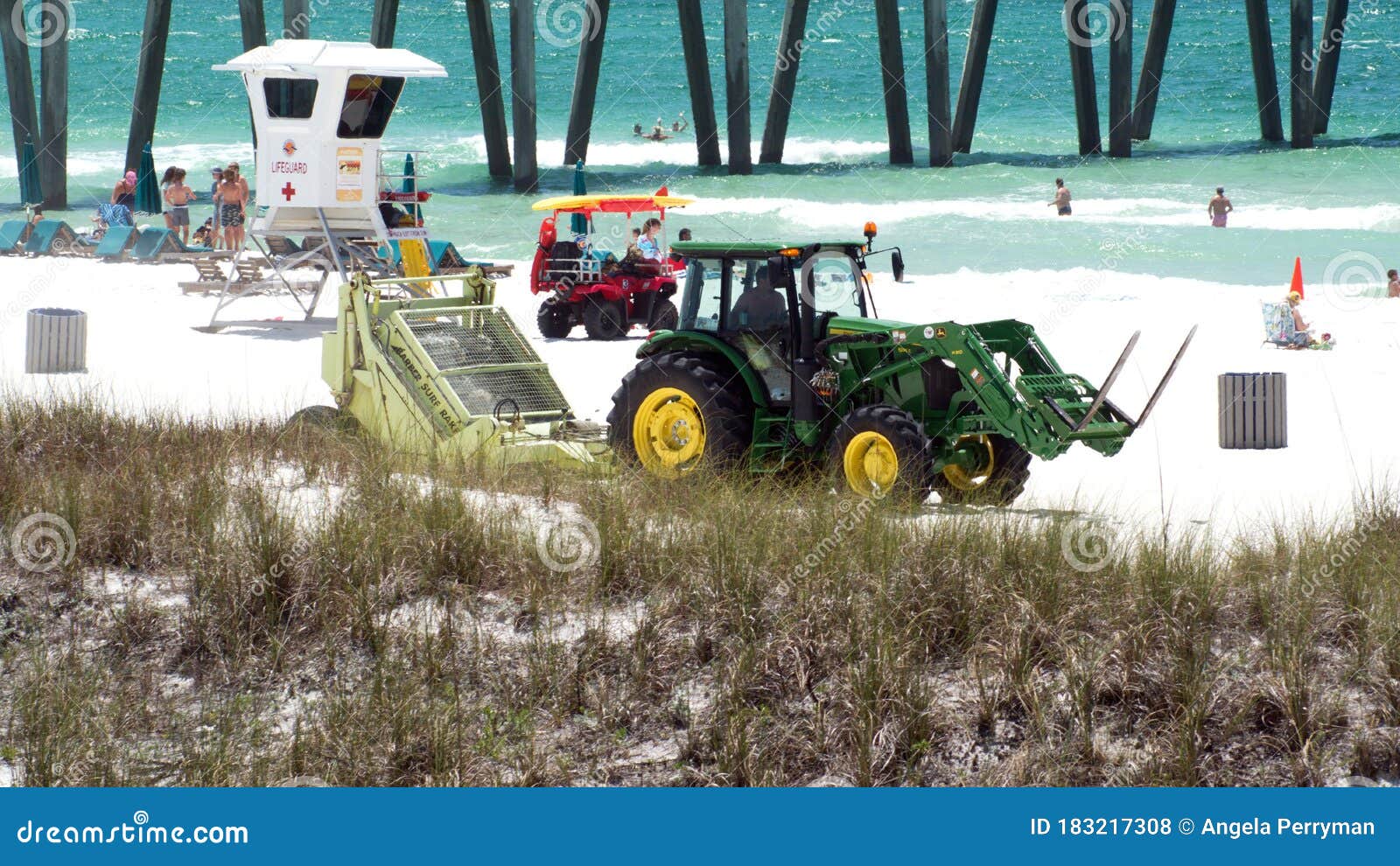 Beach Comber Machine on the Beach Editorial Stock Photo - Image of ...