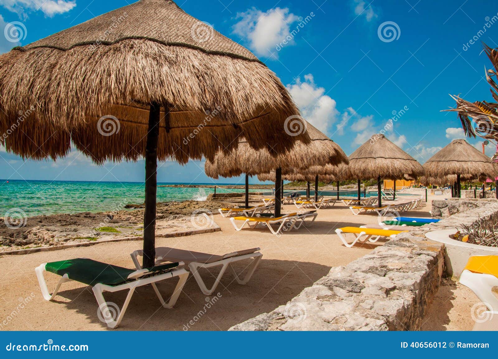Beach in costa maya stock photo. Image of culture, local - 40656012
