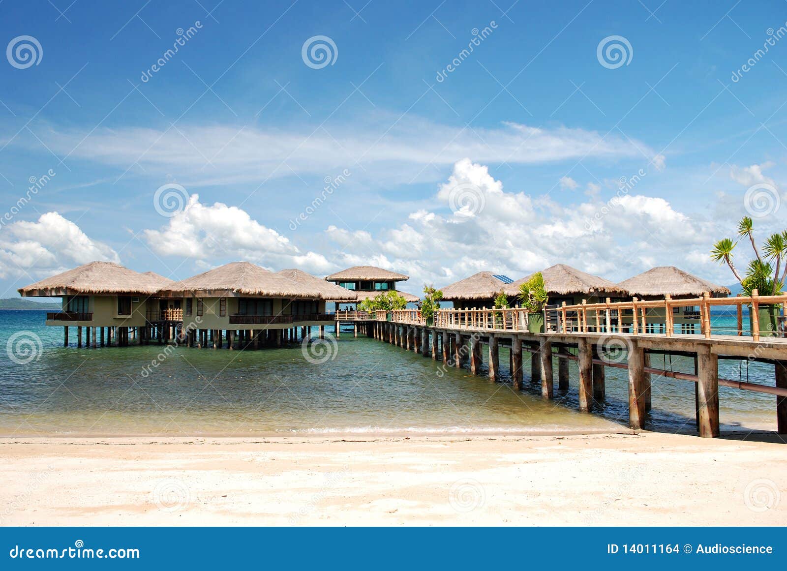 Beach Cottages on Water stock photo. Image of relaxation - 14011164