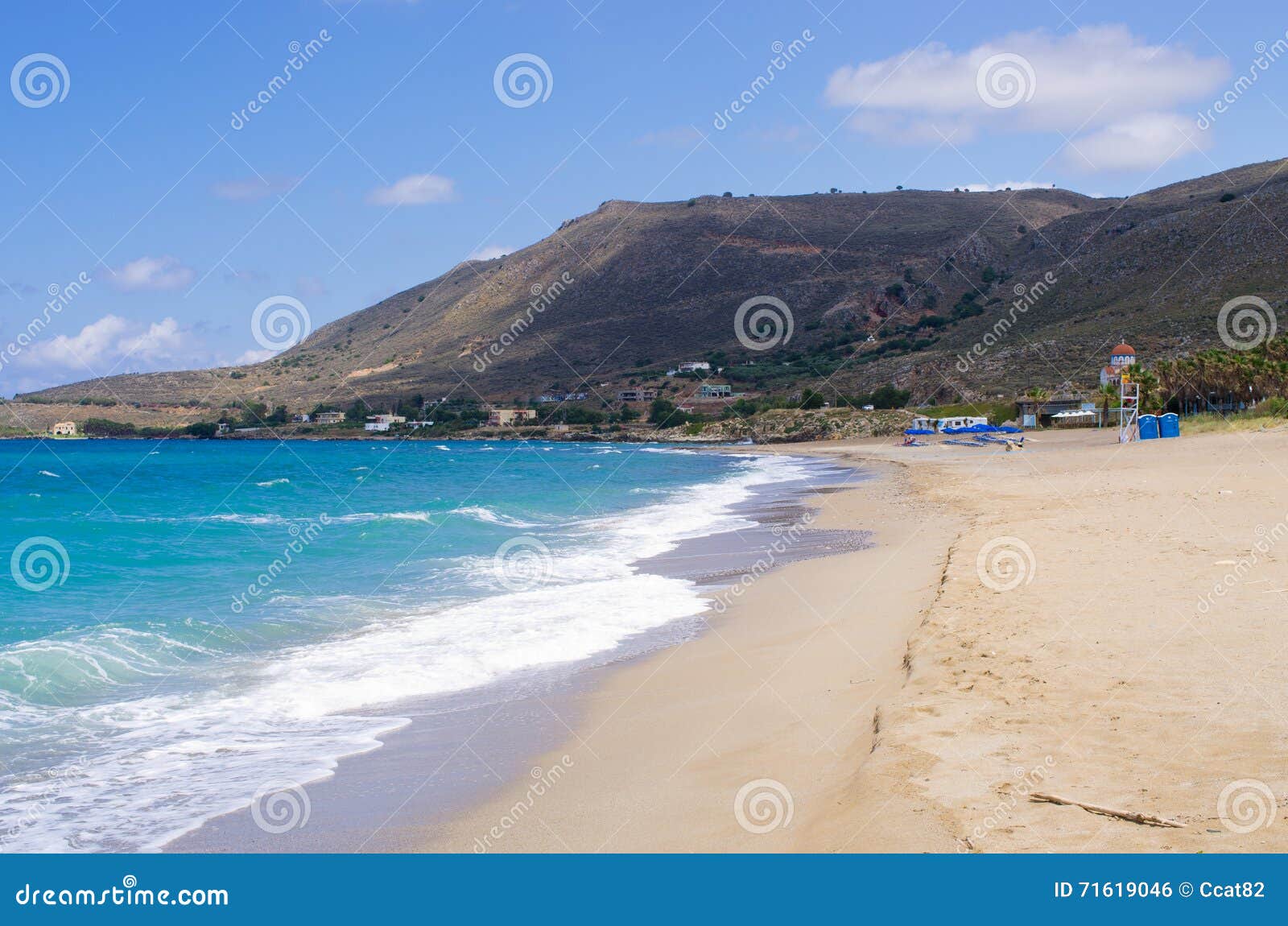 Beach on the Crete island stock photo. Image of outdoor - 71619046