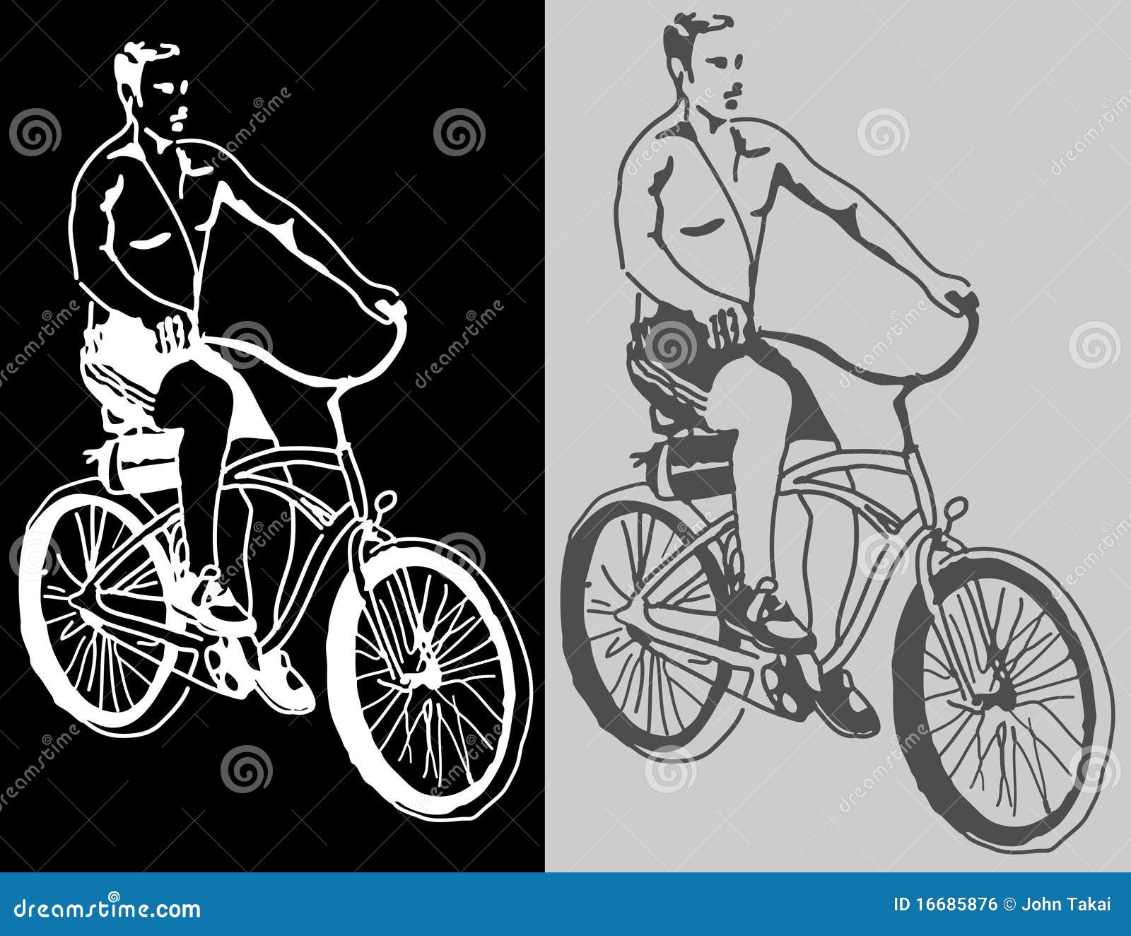 Beach Cruiser Vector Illustration | CartoonDealer.com #16685876