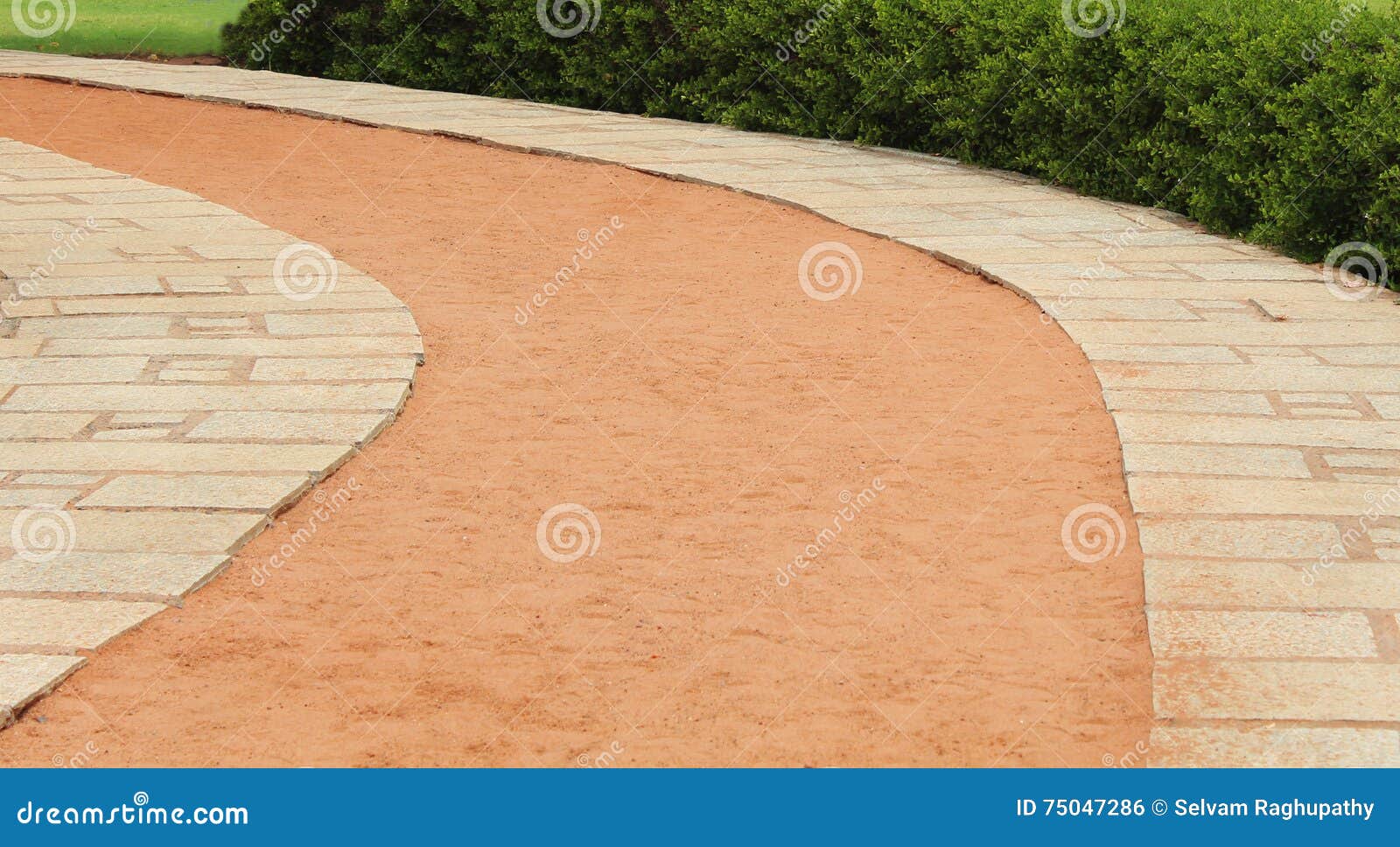 Beach curve path stock photo. Image of lawn, beauty, brick - 75047286