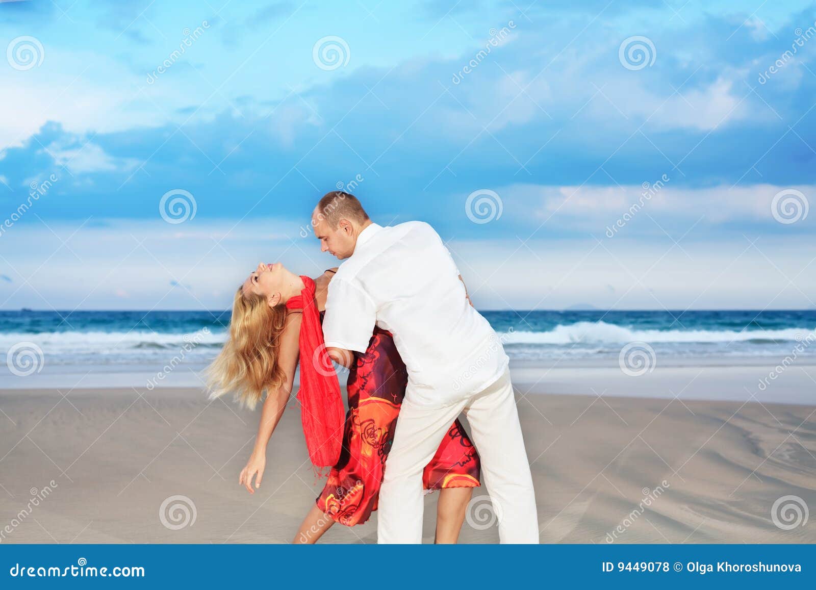 Beach dancing stock photo. Image of female, idyllic, beautiful - 9449078