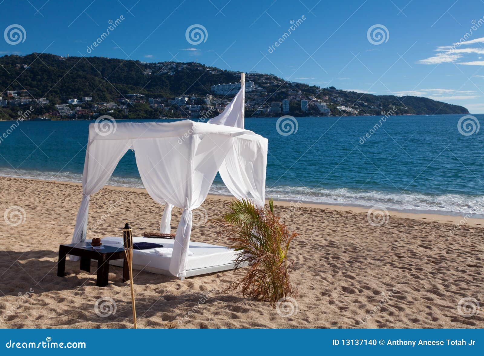 Beach Daybed stock photo. Image of daybed, blue, coastline - 13137140