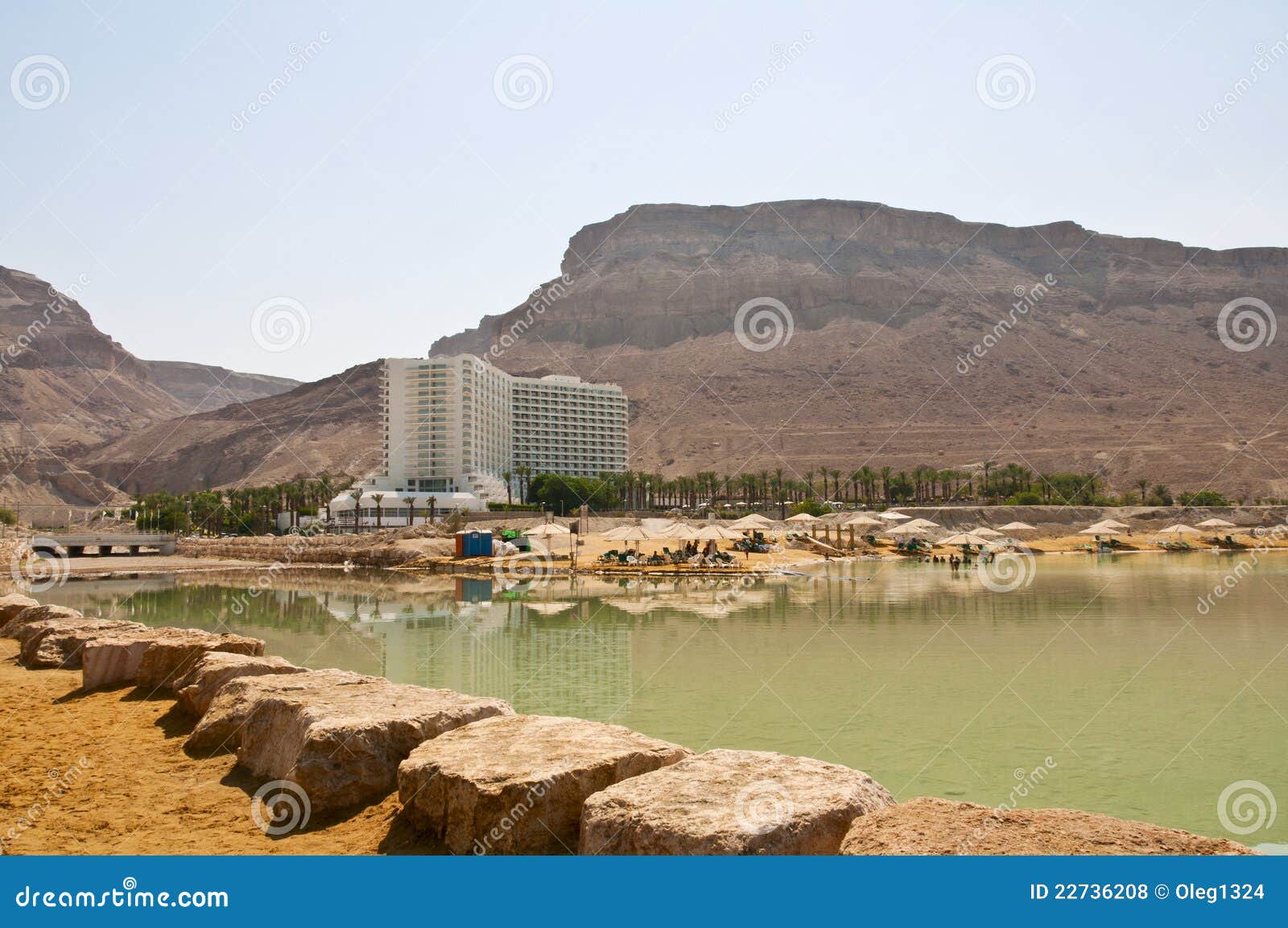 The beach on the Dead Sea stock photo. Image of treatment - 22736208