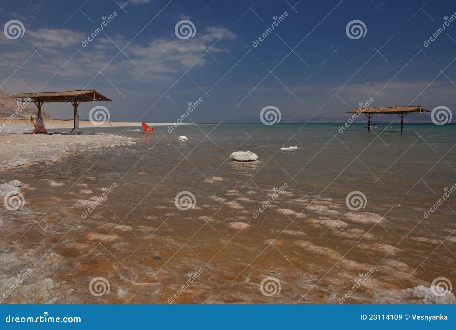 Beach, Dead Sea stock image. Image of saline, chair, natural - 23114109