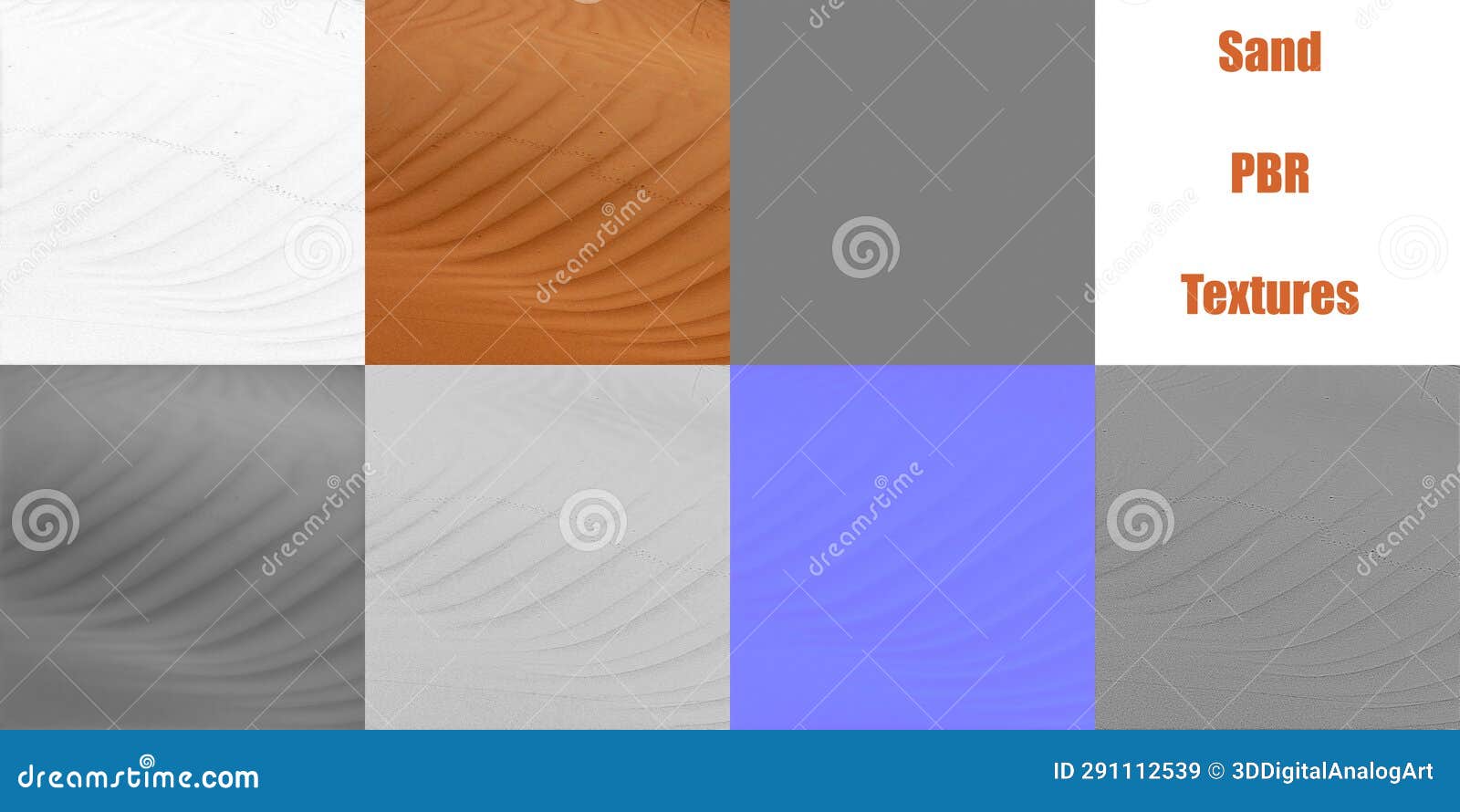 Beach or Desert Sand PBR Textures - Maps Stock Image - Image of real ...