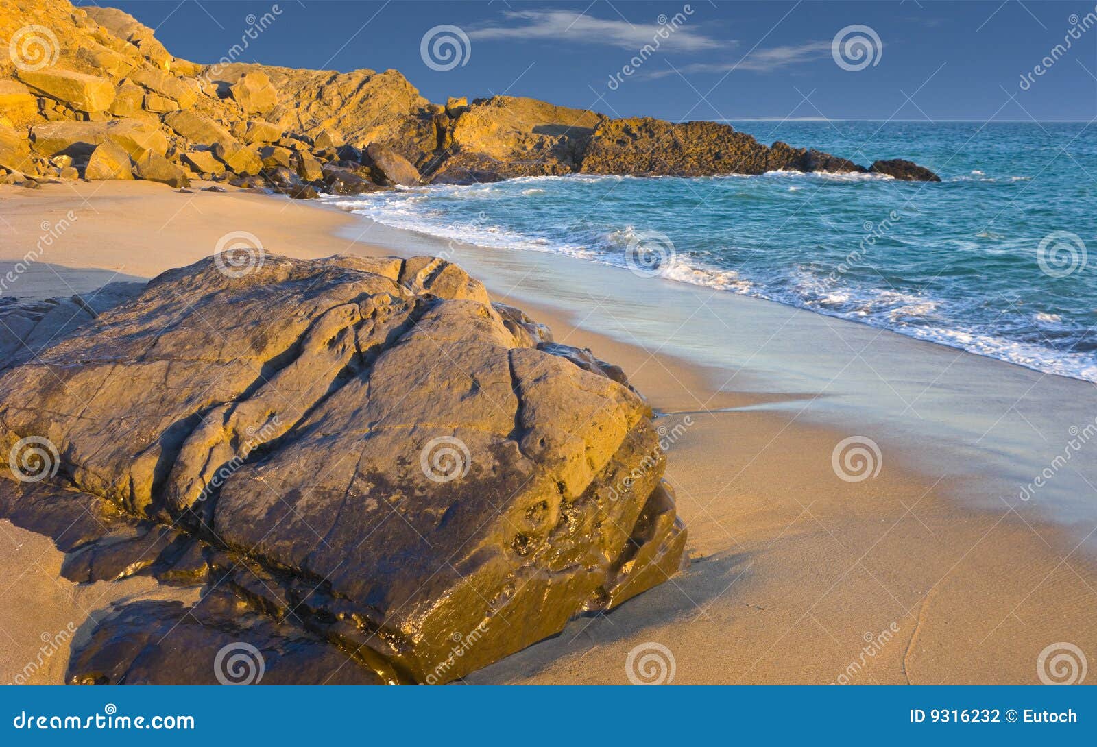 Beach at Dusk, Oxnard, CA stock photo. Image of azure - 9316232