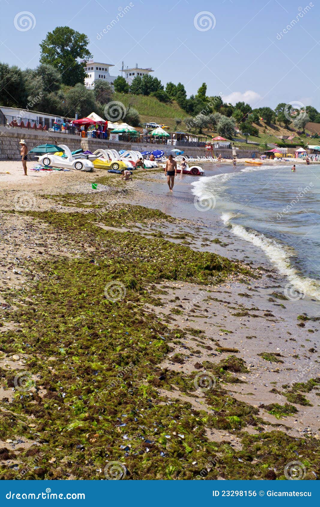 Beach of Eforie South editorial photo. Image of environmental - 23298156