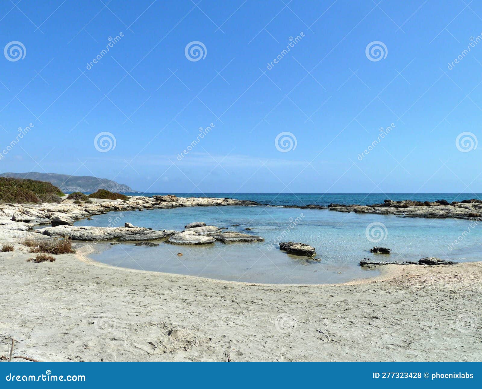 Elafonisi beach, Crete stock photo. Image of blue, beach - 277323428
